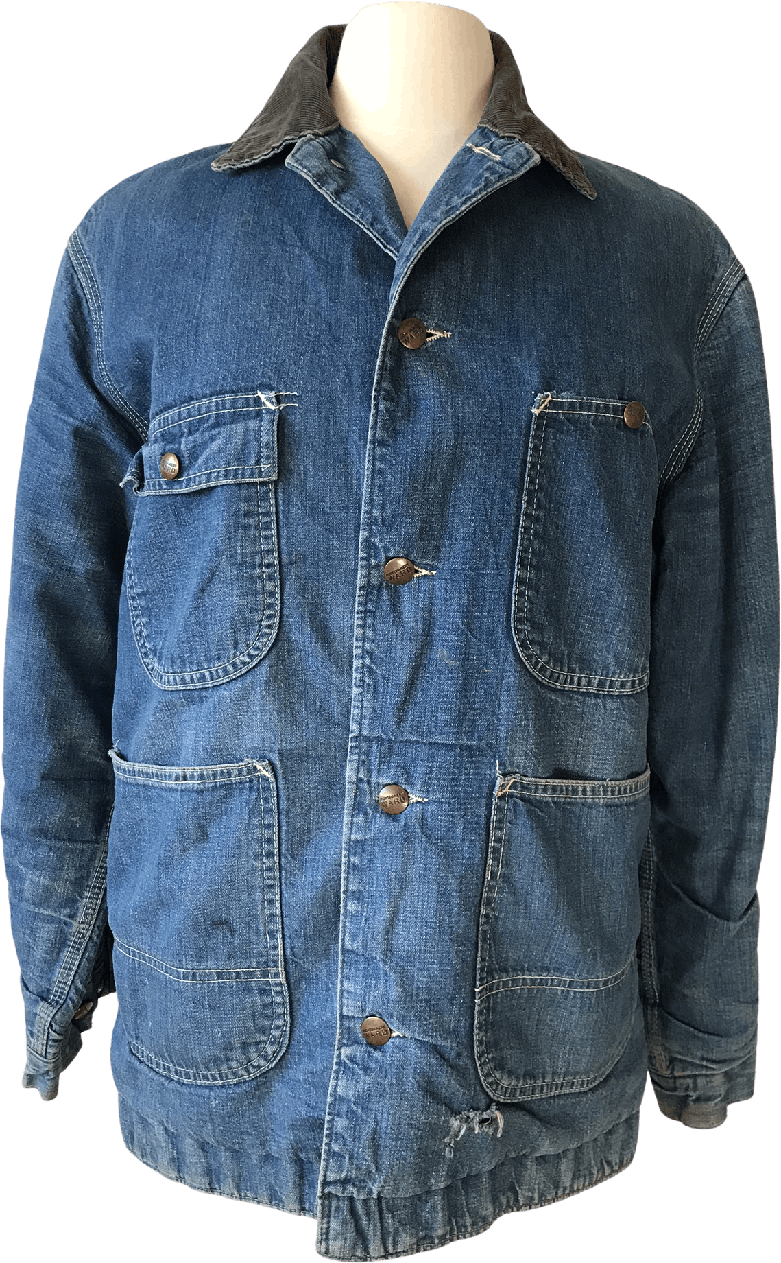 Vintage 70’s Western Denim Chore Coat with Blanket Lining by Montgomery Ward | Shop THRILLING