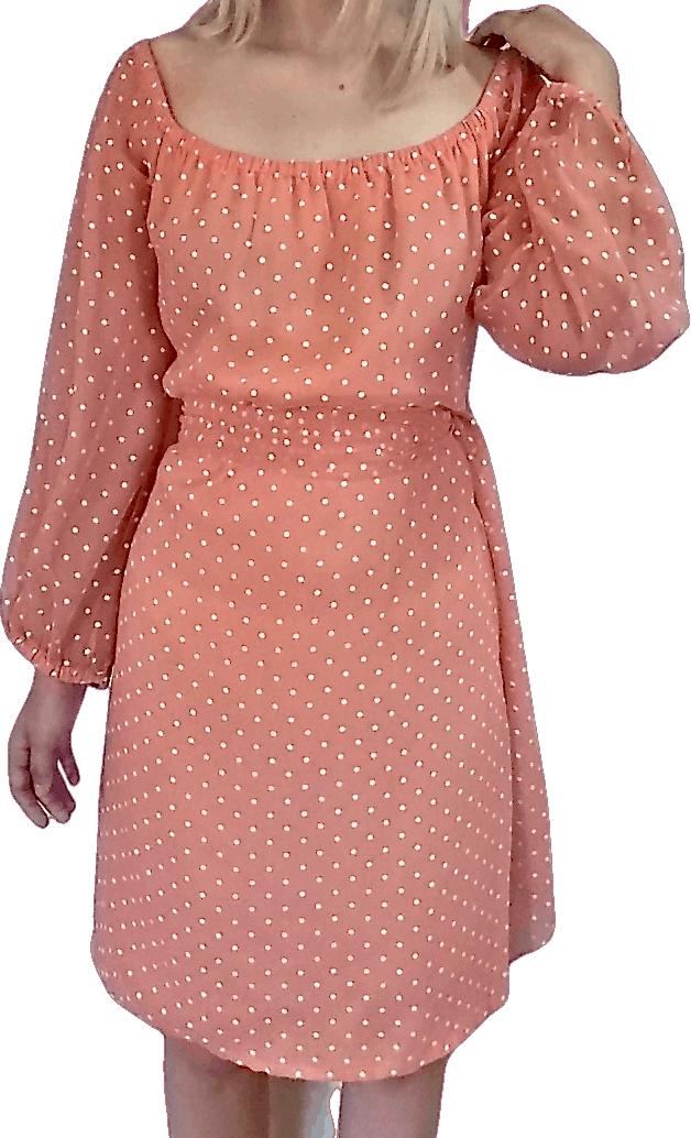 Vintage 70’s Polka Dot Off Shoulder Dress by Marita By Anthony Muto | Shop THRILLING