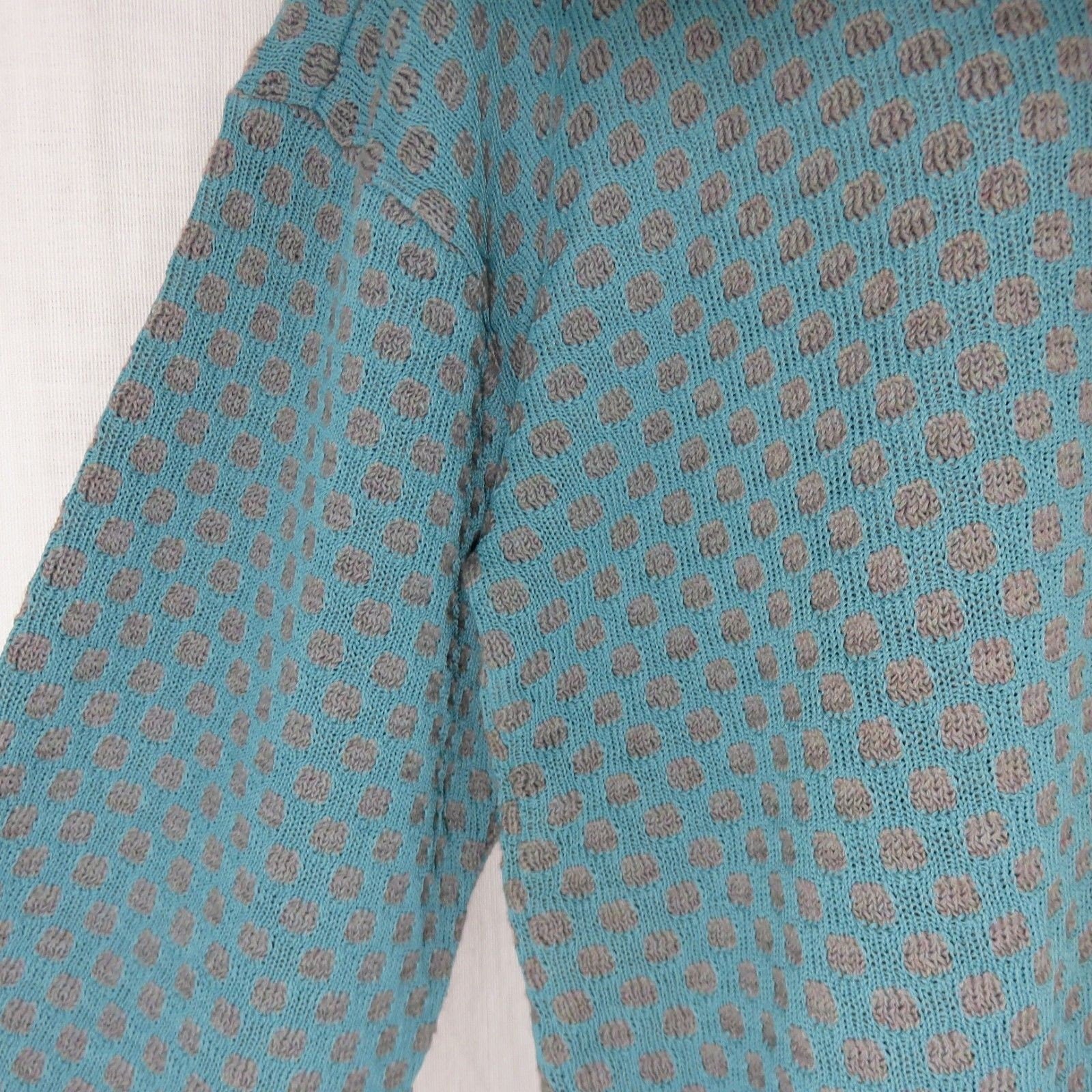 Vintage 90s Giorgio Armani S Teal Turquoise Blue Gray Polka Dot Tunic ...