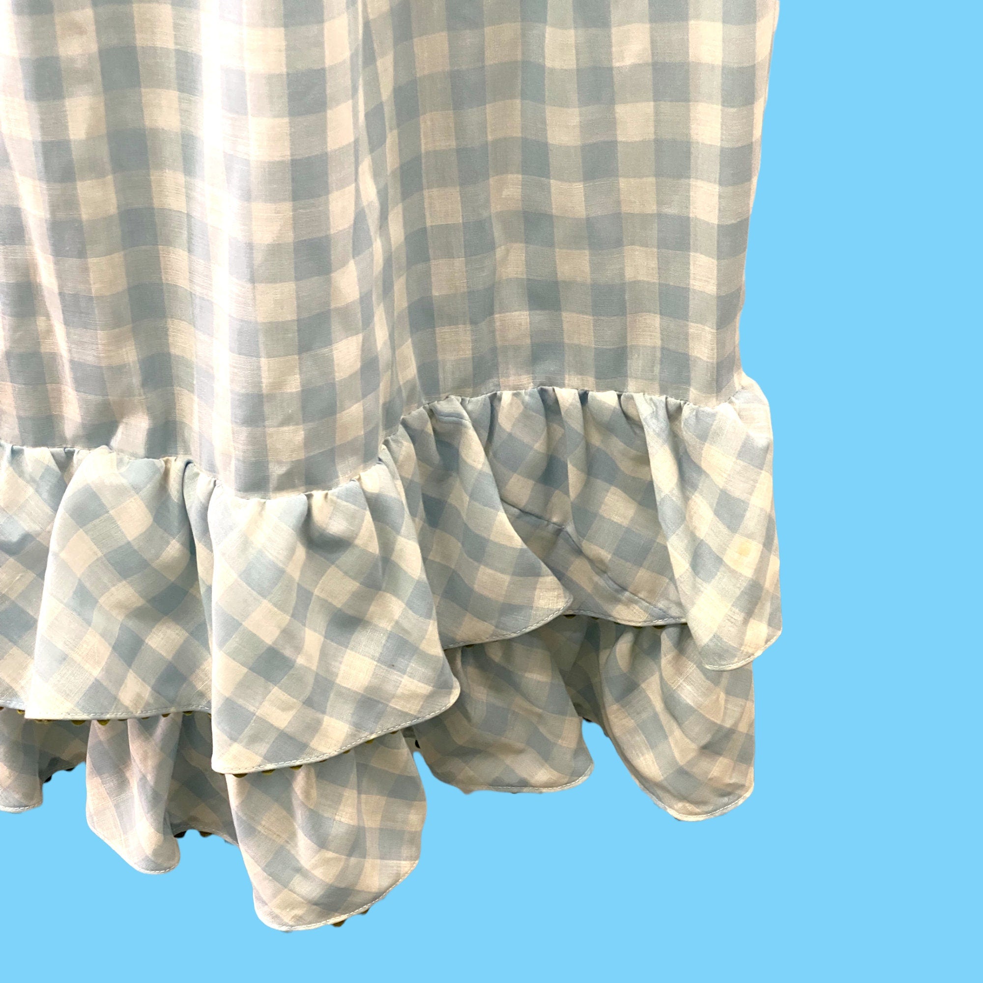 Vintage Shutterbug Betsy Daniels Blue Gingham Check Praire Maxi Dress | Shop THRILLING