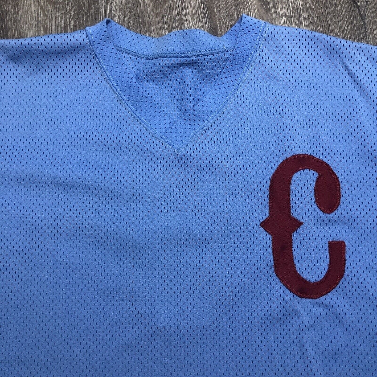 Vintage Baseball Jersey Medalist Sand-Knit Usa Xl Blue #5 V-Neck 70s 8 | Shop THRILLING