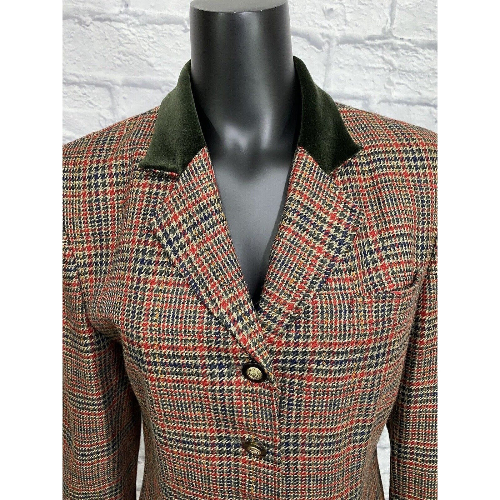 Vintage Pendleton Houndstooth Blazer Jacket 4 Button Crested Usa M 90s | Shop THRILLING