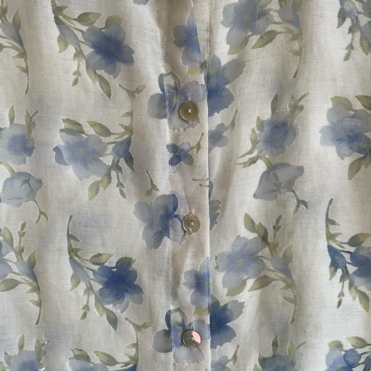 Vintage 90s Sheer Floral Cottagecore Blouse | Shop THRILLING