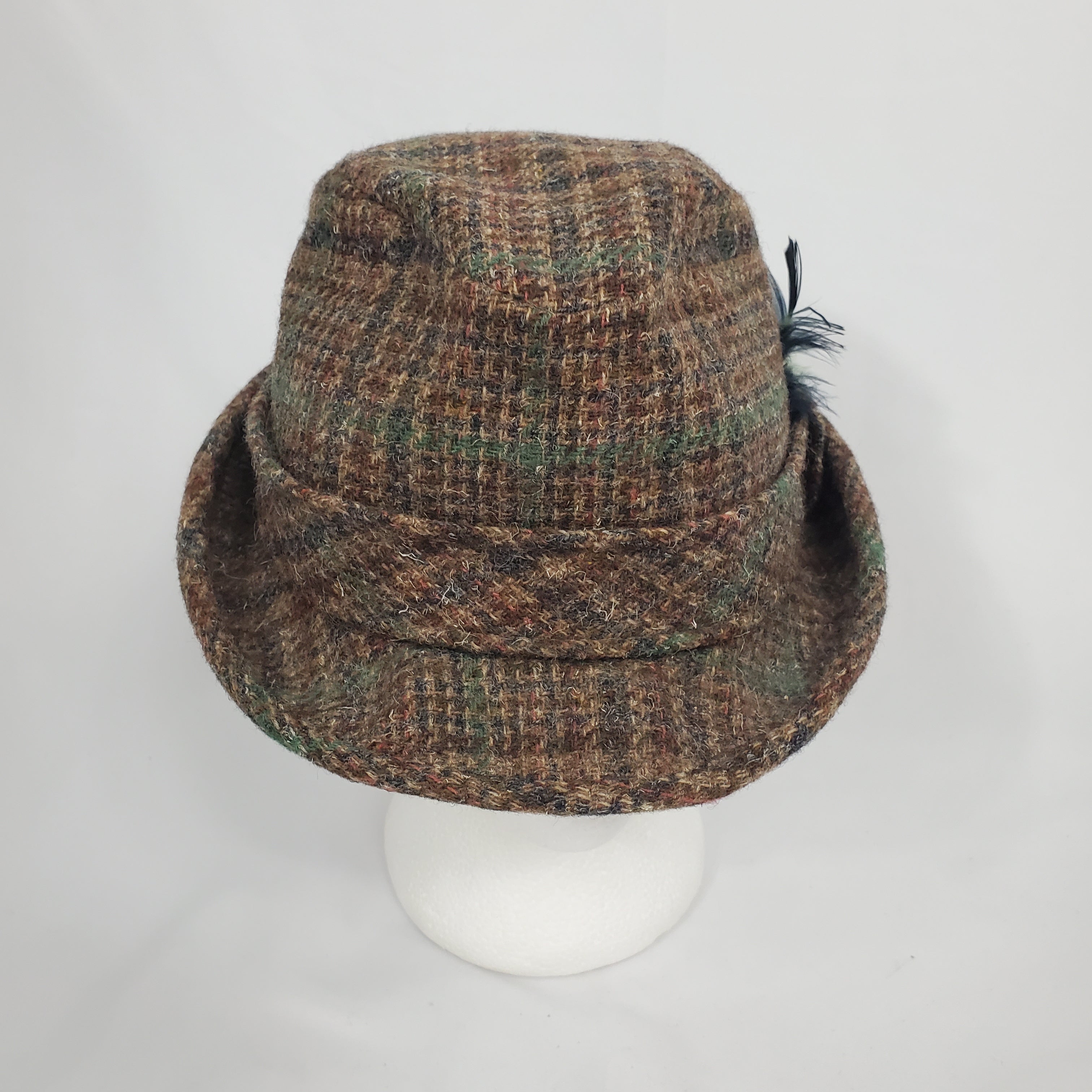 Vintage 80s Wool Tweed Fedora With Feathers By Pendleton | Shop THRILLING