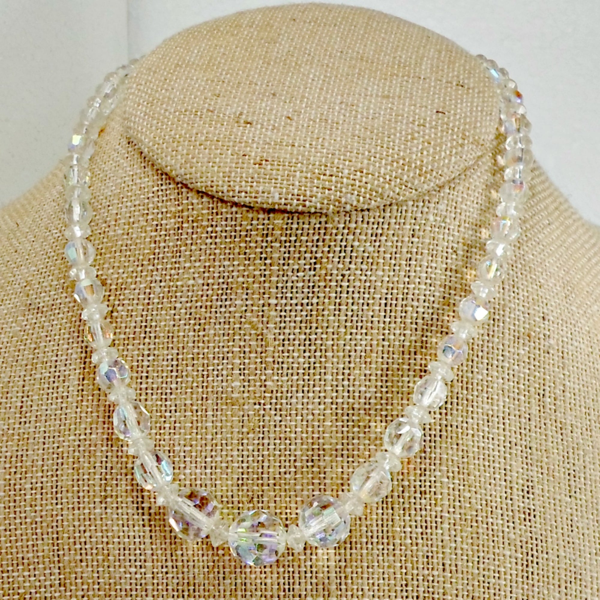 Vintage Necklace Ab Crystal Prom Queen Graduated Sizes | Shop THRILLING