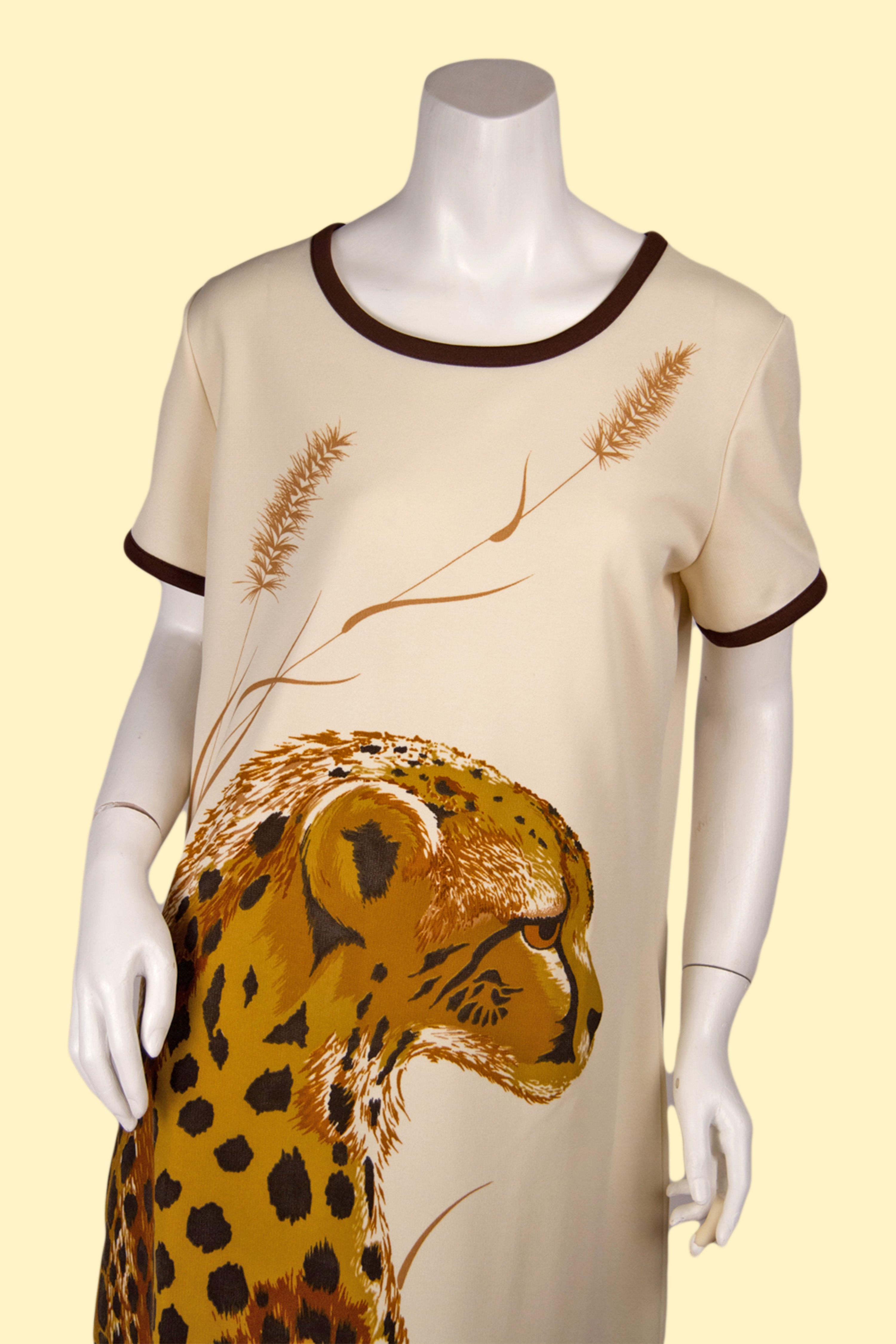 Vintage 70s Alfred Shaheen Maxi Dress With Cheetah Print By Alfred Shaheen | Shop THRILLING