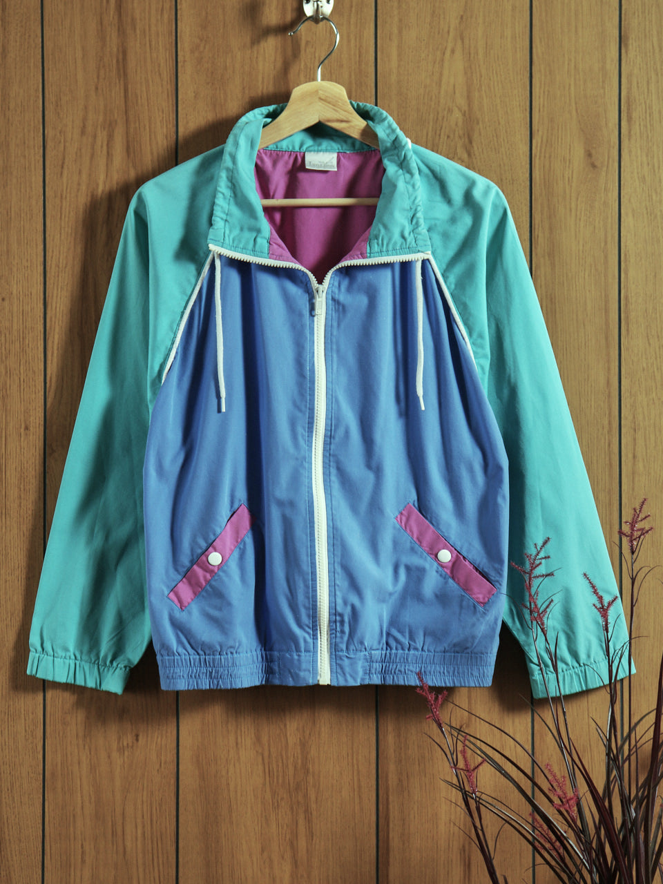 Vintage 90s Tricolor Lightweight Jacket By Jantzen | Shop THRILLING