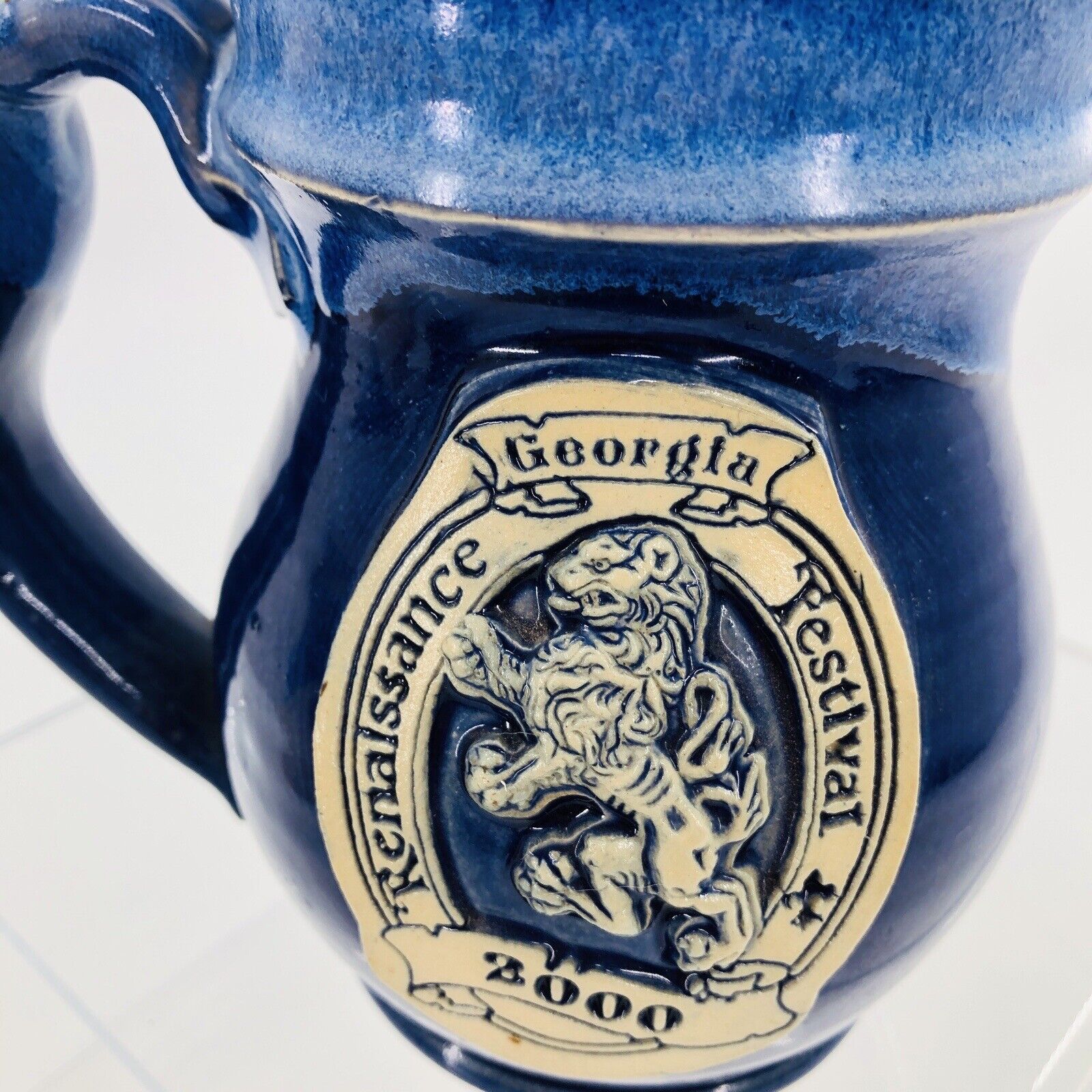Vintage 2000 Georgia Renfest Renfaire Pottery Mug Cup Lion by Renaissa ...