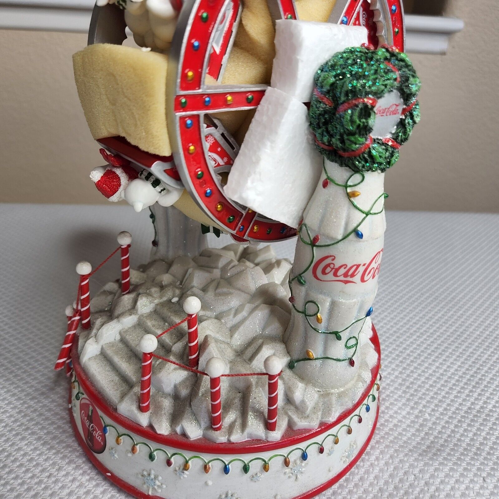 Vintage 90s Coca Cola Polar Bear Winter Wonderland Ferris Wheel ...