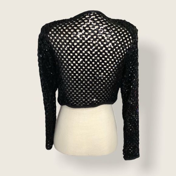 Vintage 90s Sequin Button Up Crop Waist Bolero Medium by Annex | Shop ...