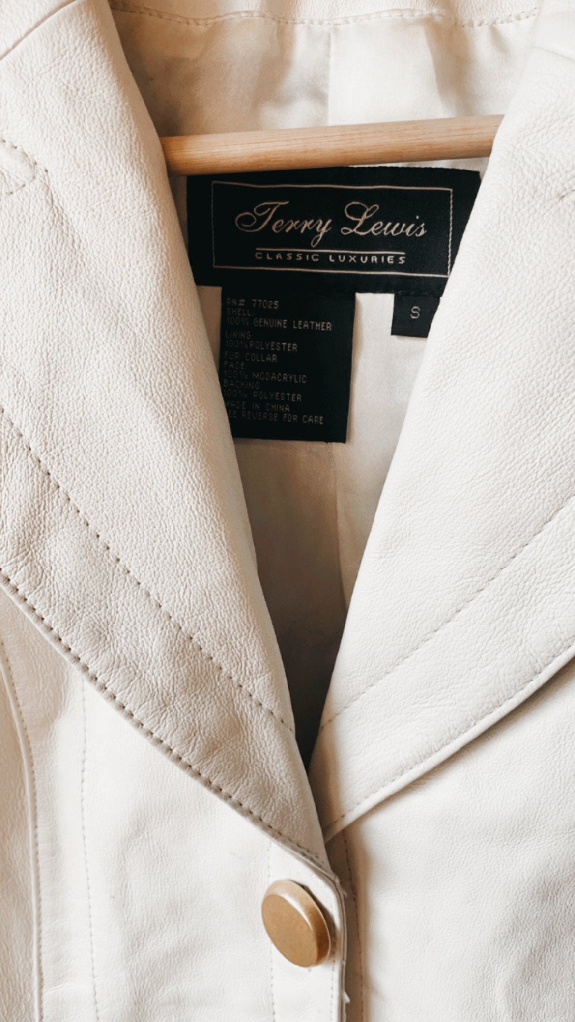 Vintage White Leather Jacket by Jerry Lewis | Shop THRILLING