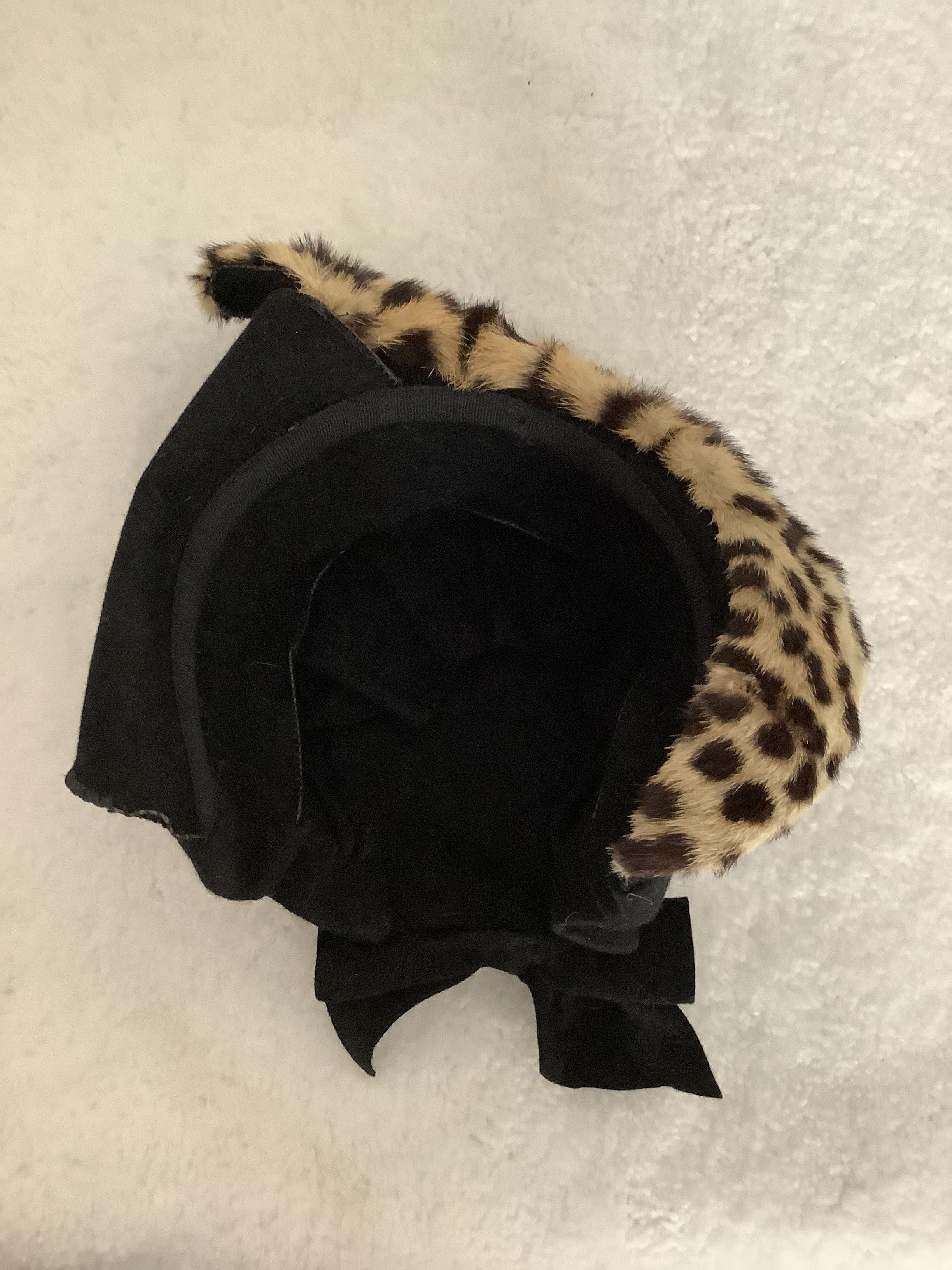Vintage 50’s Black Leopard Bow Hat | Shop THRILLING