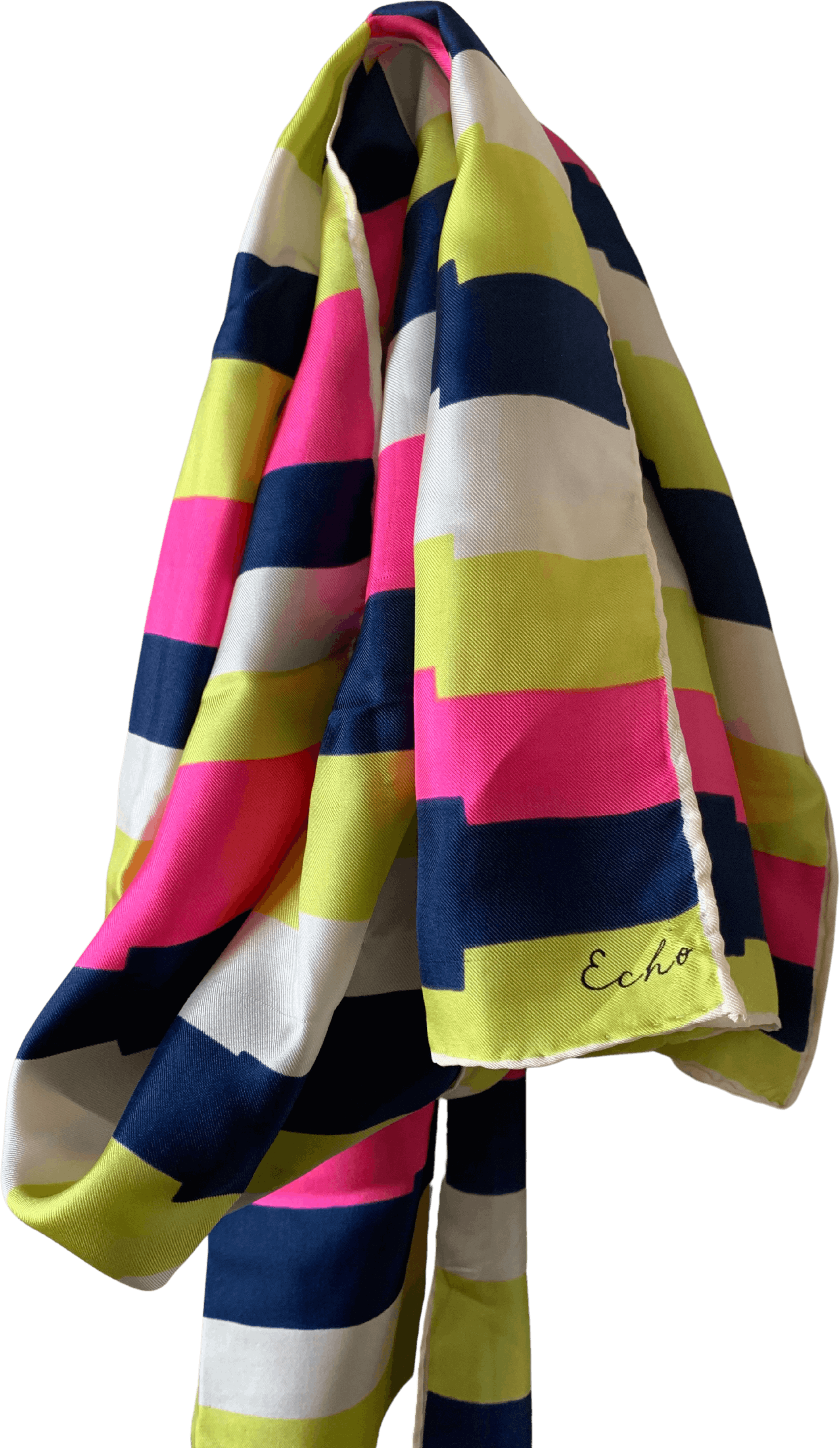 Vintage 70's Long Neon Striped Scarf by Echo | Shop THRILLING
