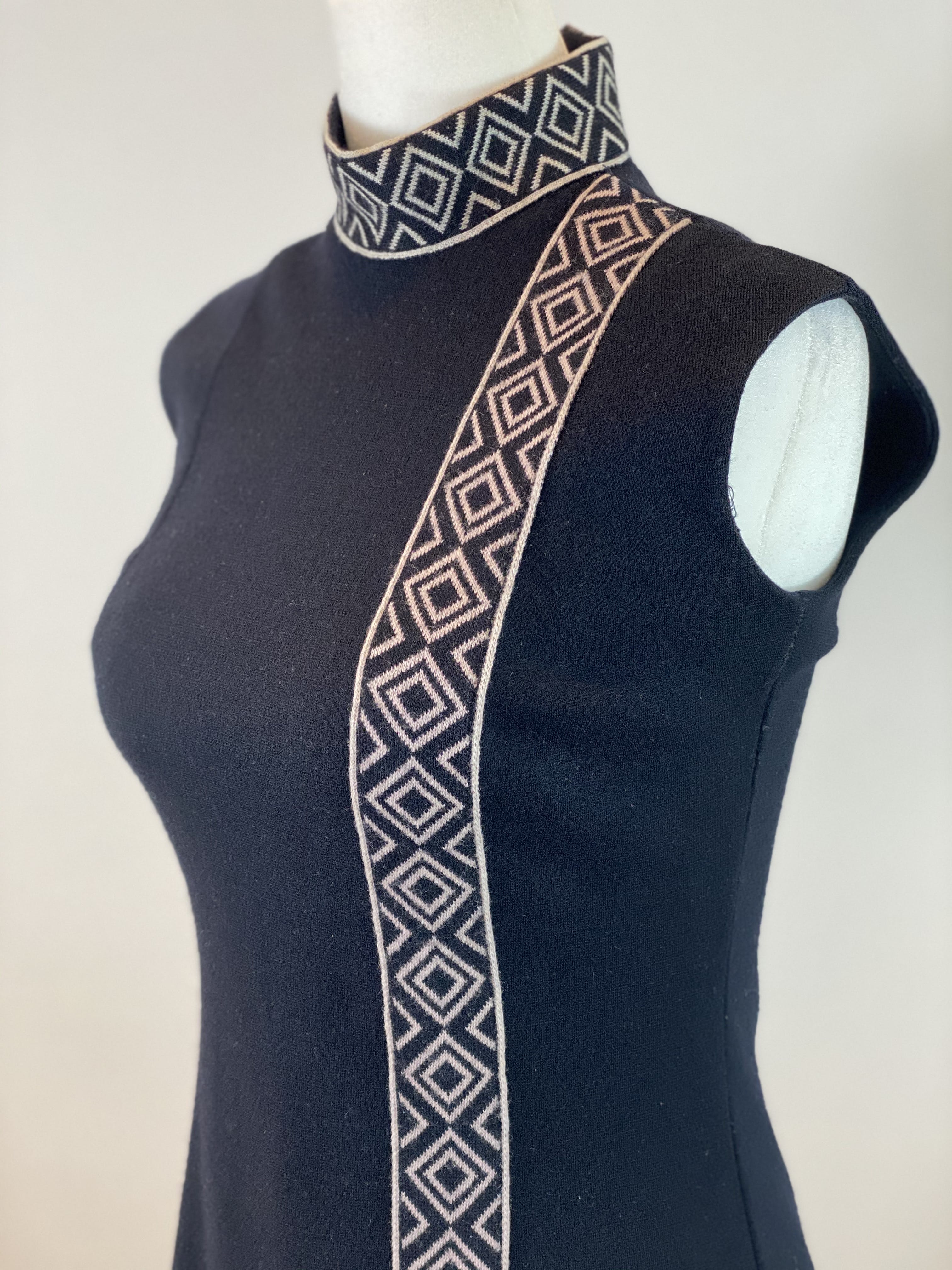 Vintage 60's Black and White Mini Dress by Act | Shop THRILLING