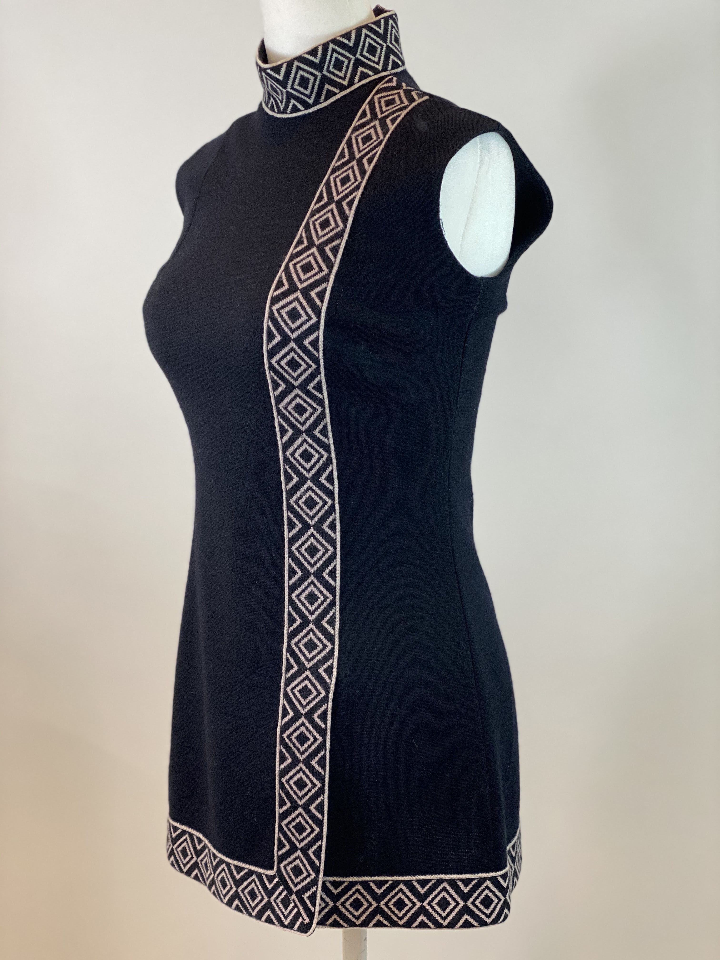 Vintage 60's Black and White Mini Dress by Act | Shop THRILLING
