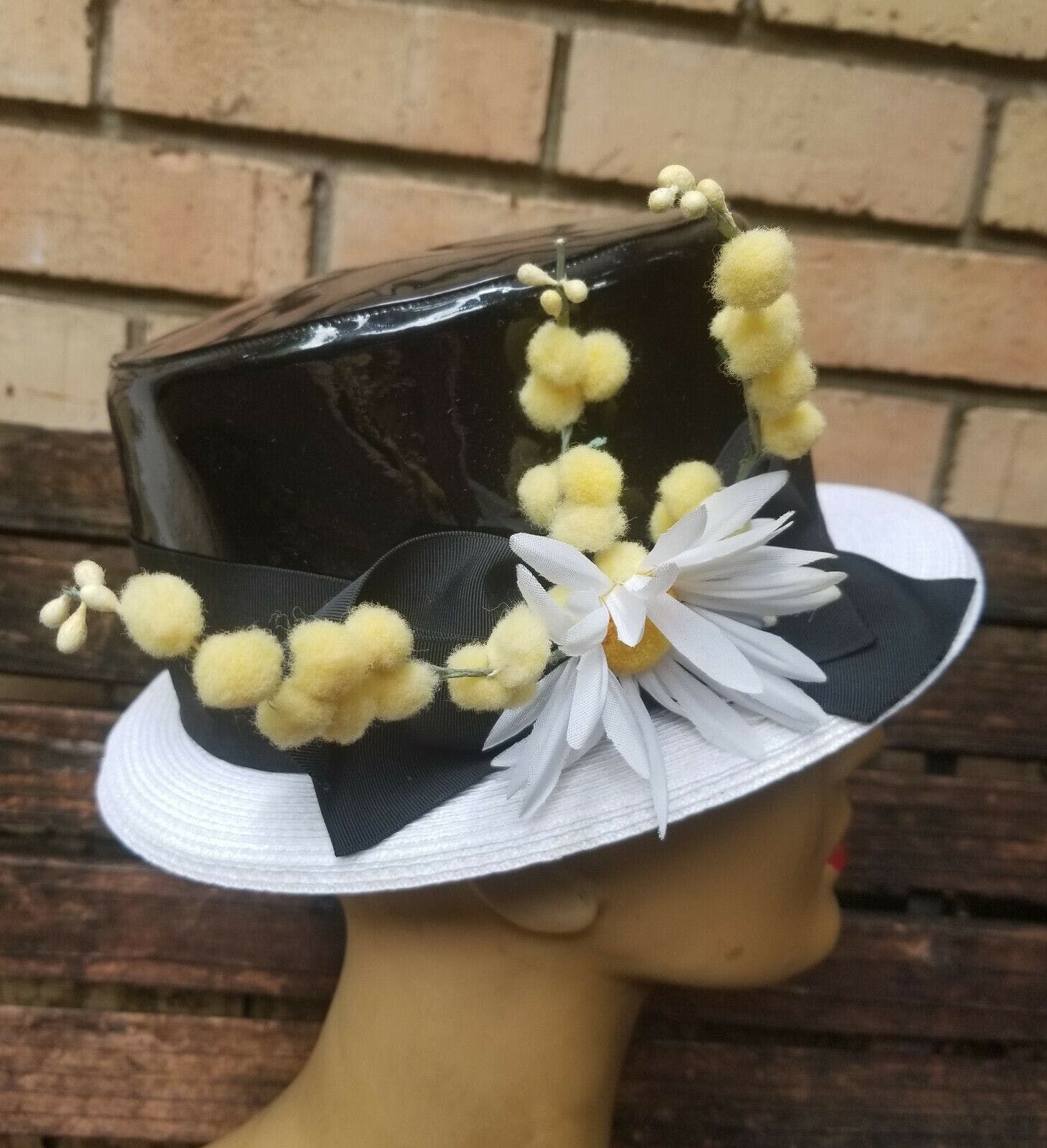 Vintage 60's Mod Patent Leather Hat by Frank Olive | Shop THRILLING