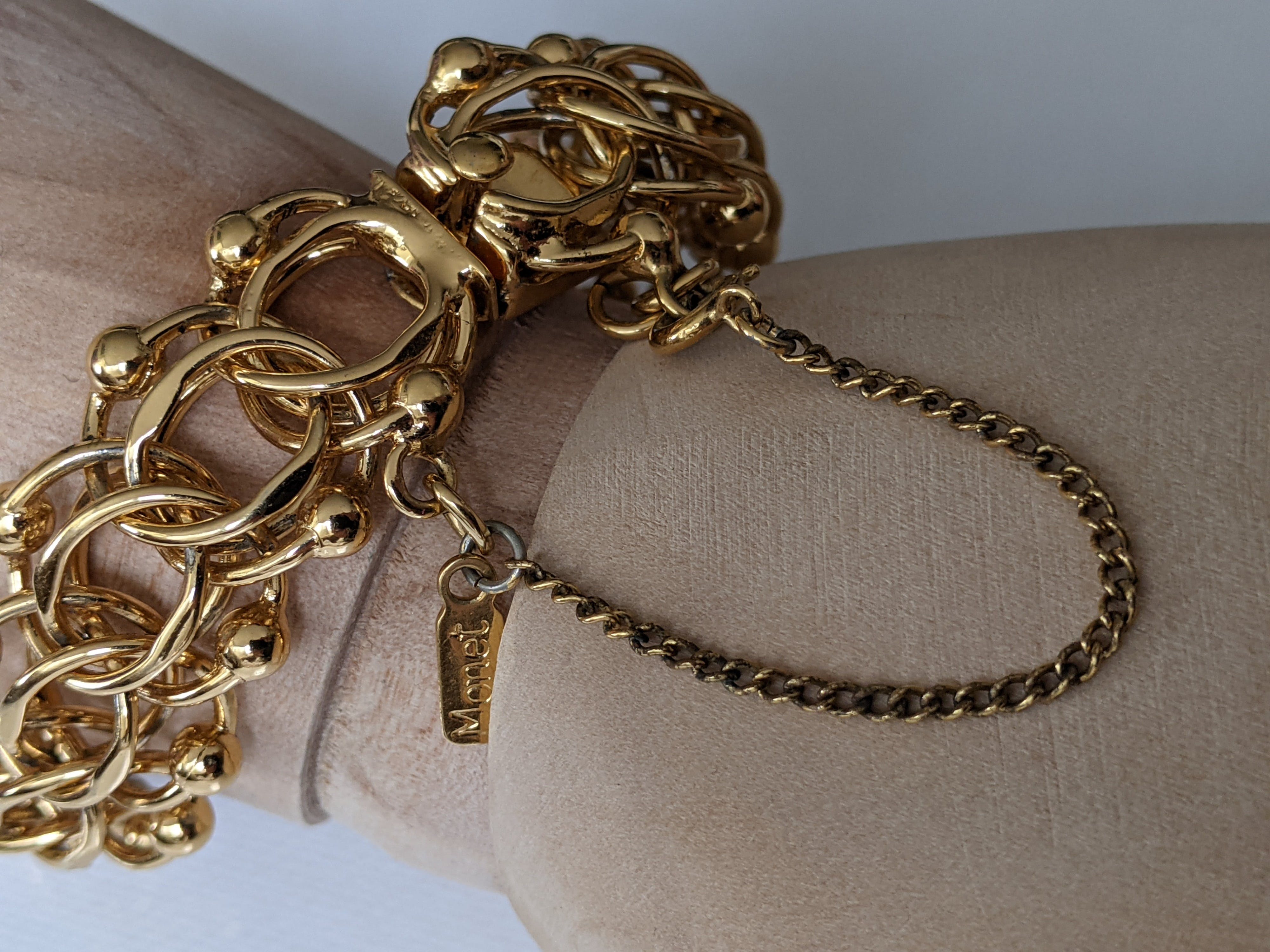 Vintage 60's Gold Link Bracelet by Monet | Shop THRILLING