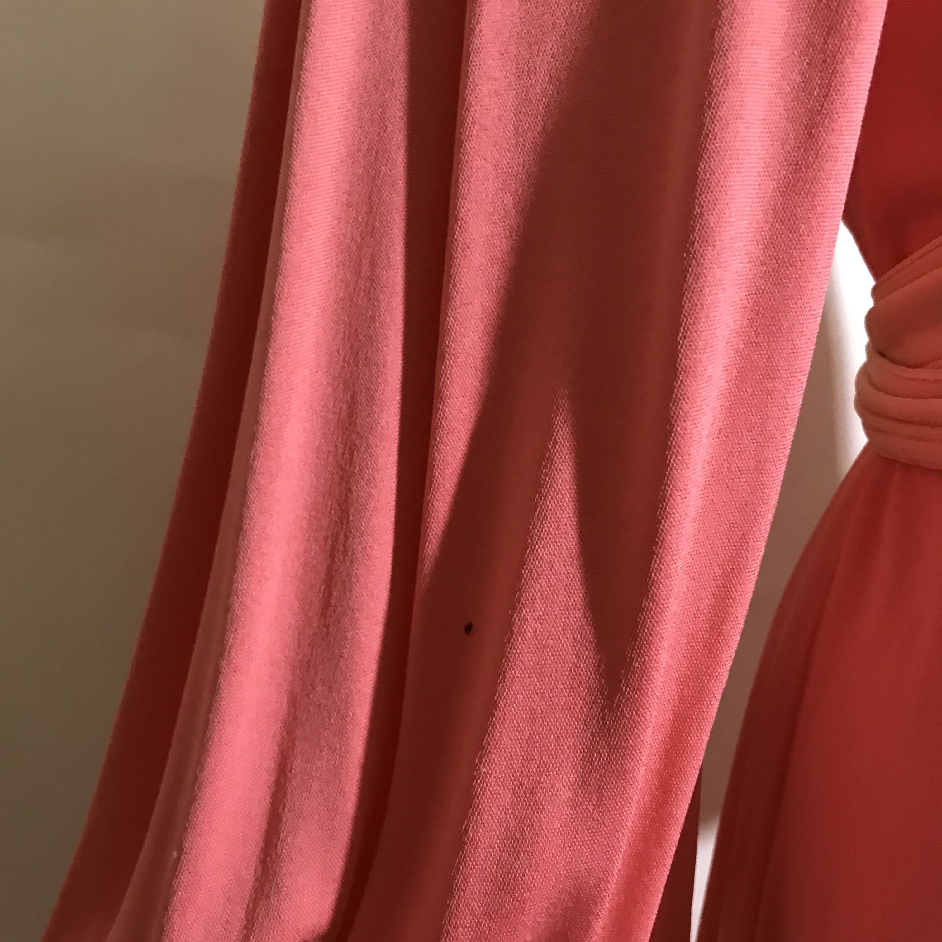 Vintage 70's Peach Matte Jersey Maxi Dress by Scott Barrie | Shop THRILLING