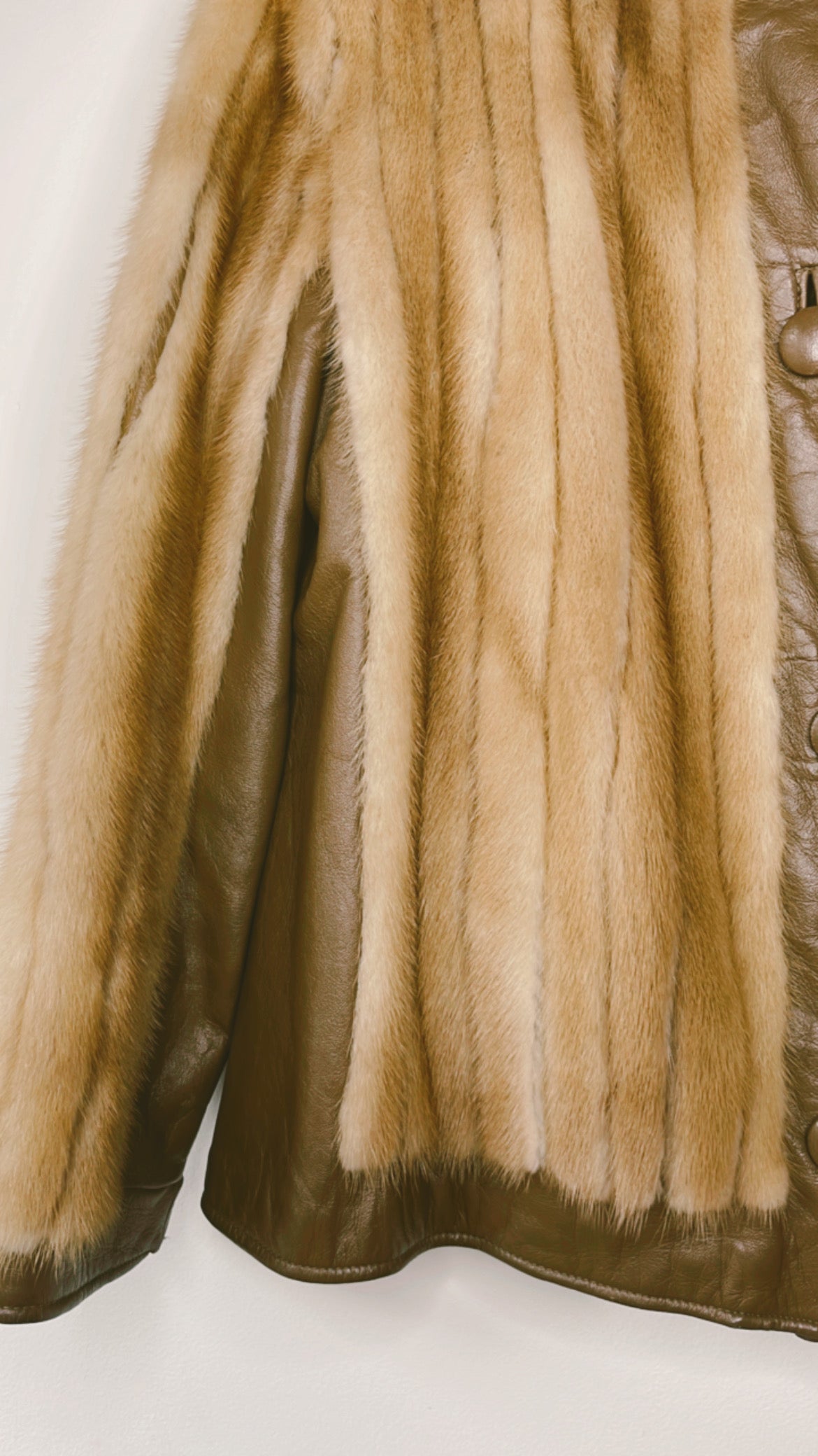 Vintage Brown Mink and Leather Paneled Jacket by Gerhardt KC | Shop ...