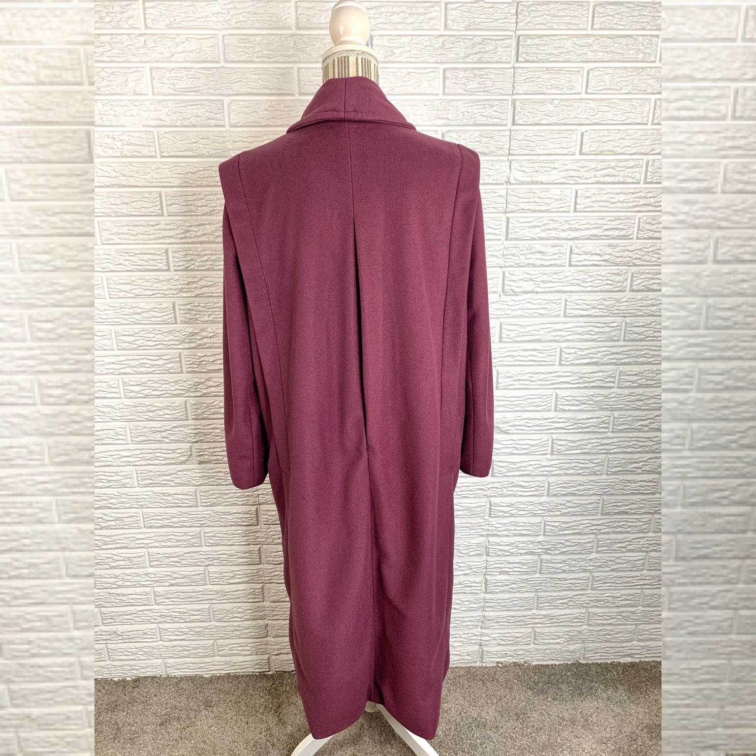 Vintage Long Purple Double Breasted Overcoat by Checkout | Shop THRILLING
