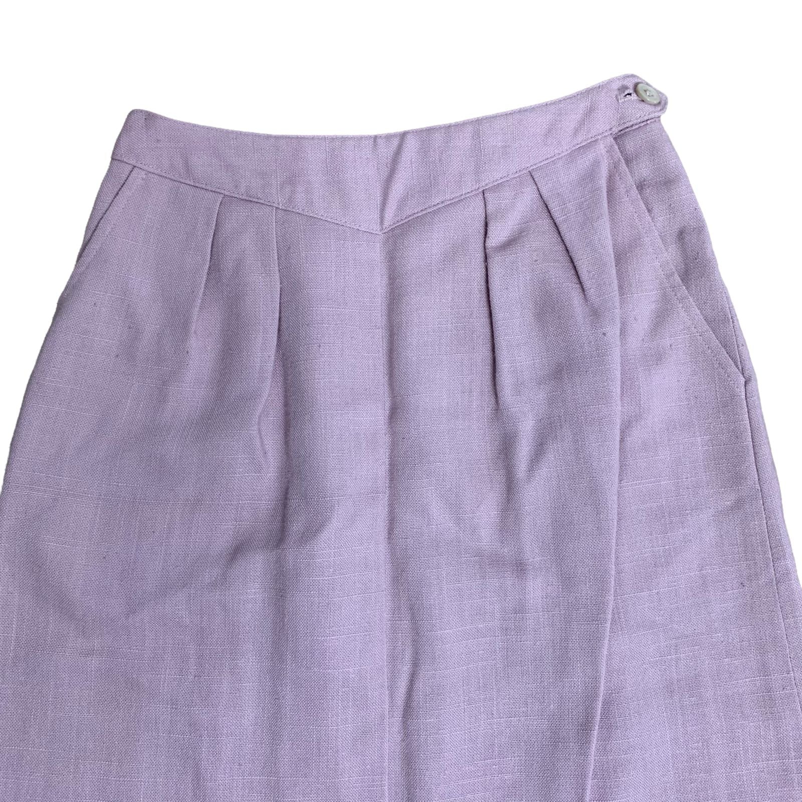 Vintage 80s Jones New York Pleated Midi Skirt Lilac Kick Pleat ...