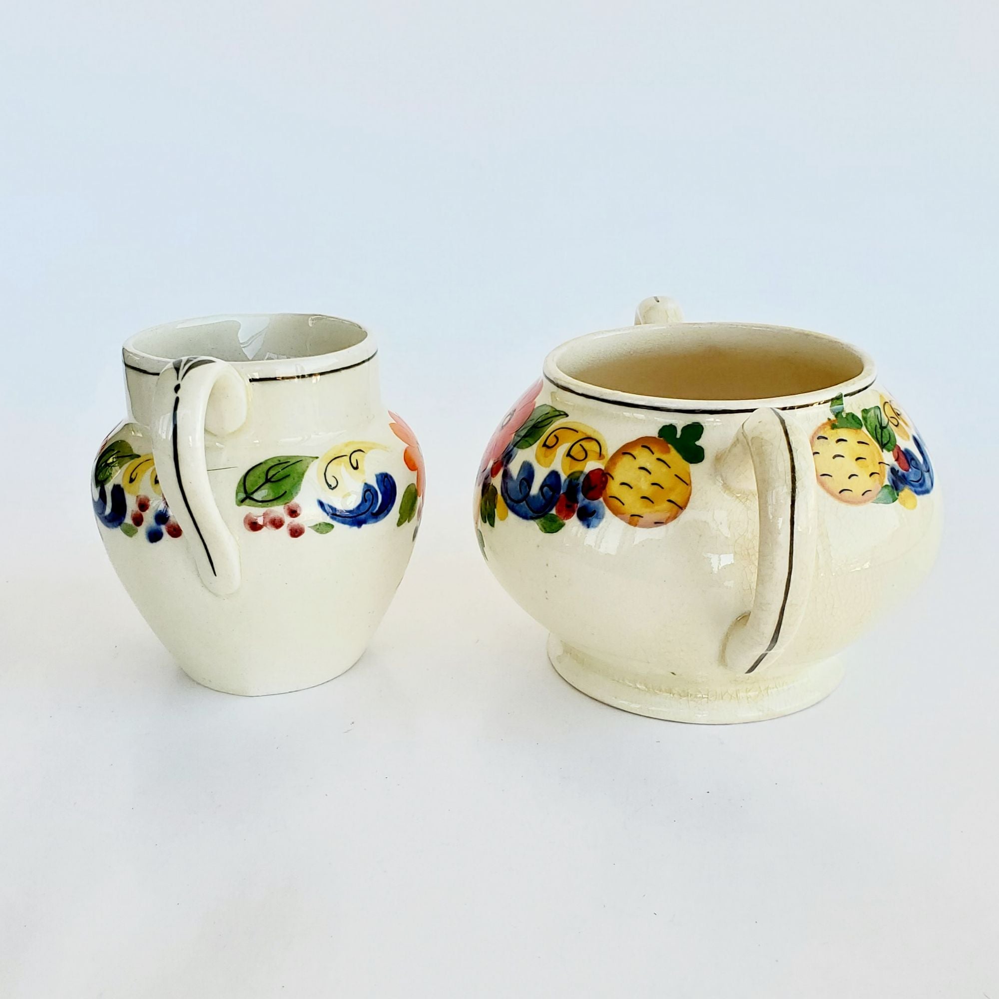 Vintage Antique Creamer and Sugar Royal Adams Titian Ware | Shop THRILLING