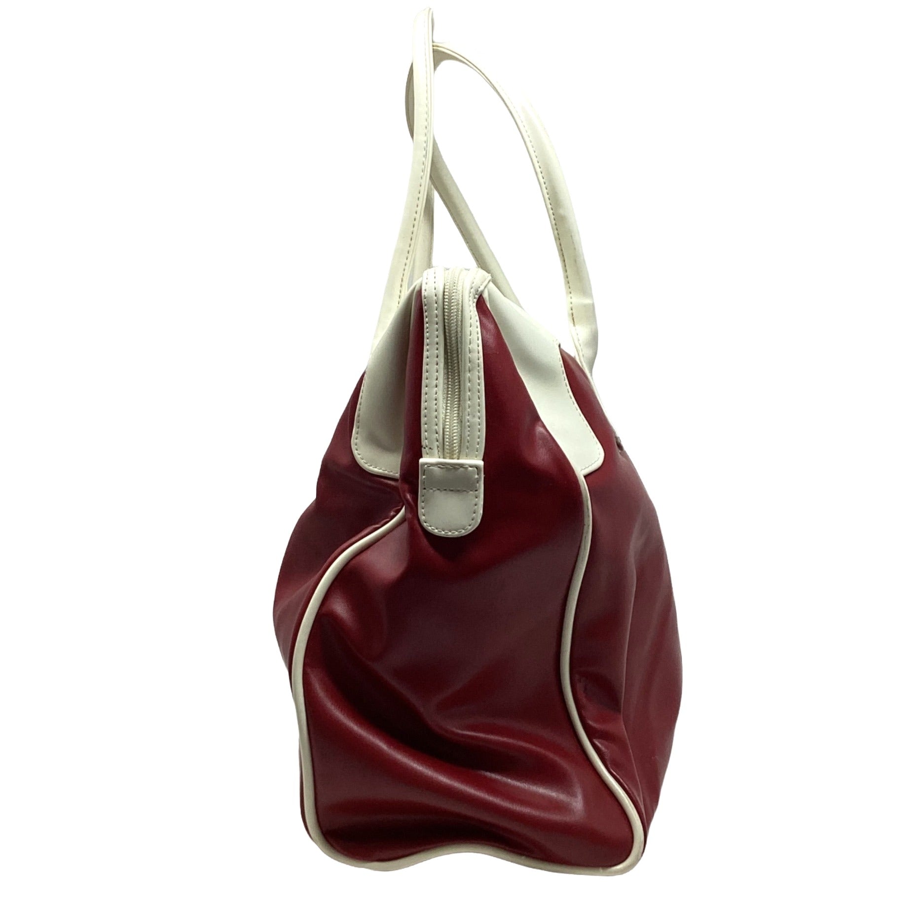 Vintage Tote Bowling Bag Red White Large Musty by Faccia | Shop THRILLING