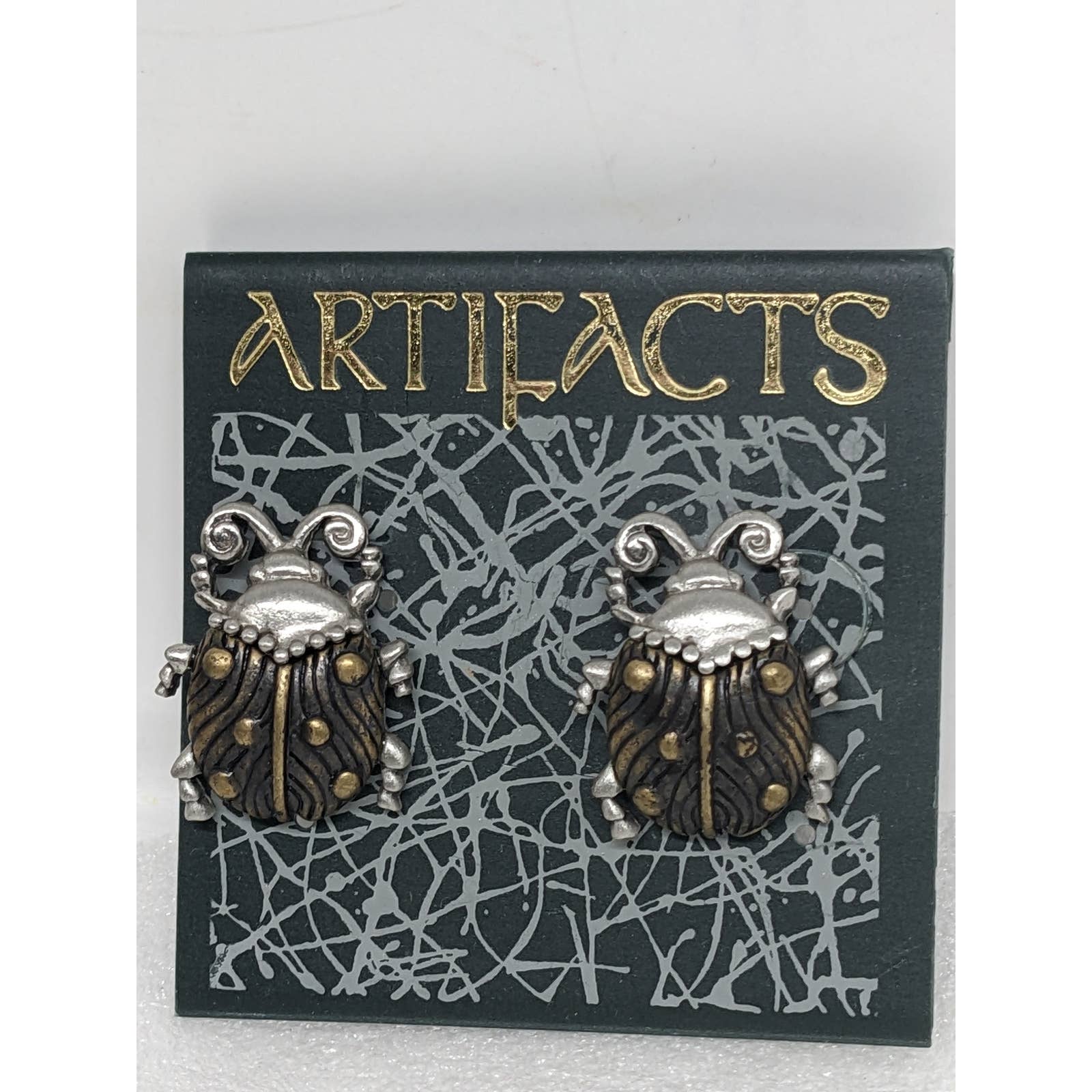 Copied Signed Ladybug Pierced Earrings Artifacts New Vintage by JJ ...