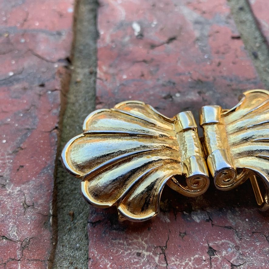 Vintage 1979 Vintage Sea Shell Oyster Clam Gold Belt Buckles by Mimi D ...