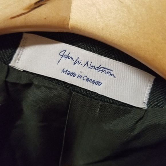 Vintage John W Nordstrom 100% Cashmere Herringbone Forest Green Suit C ...
