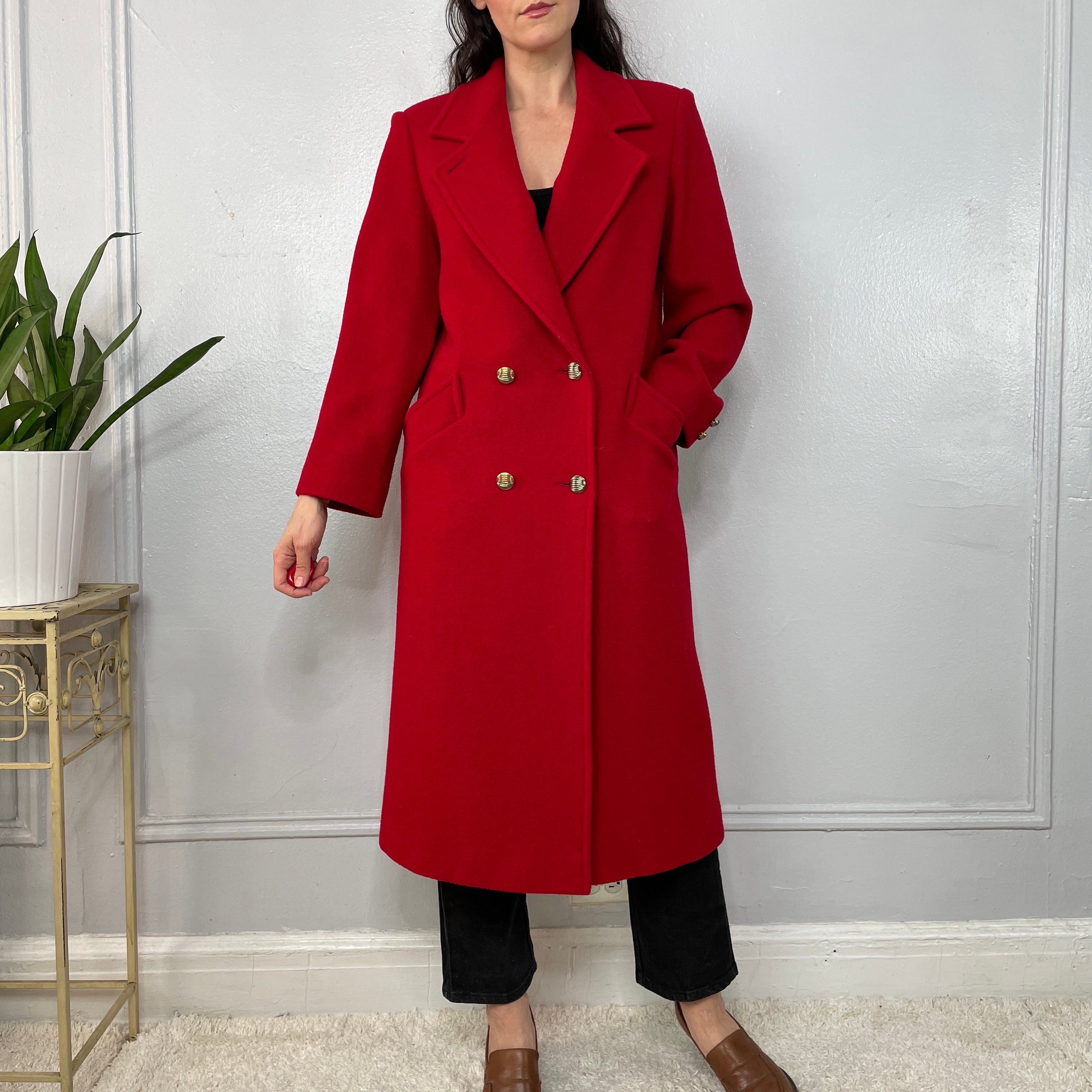 Vintage 90s Red Overcoat | Shop THRILLING