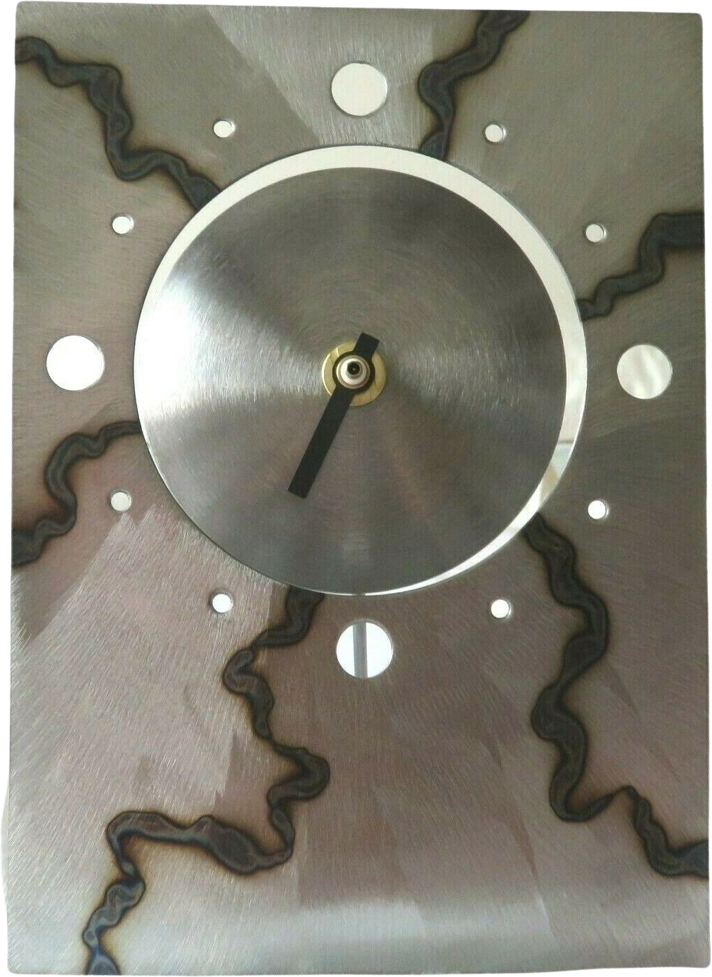 Vintage Artist Made Laser Cut Metal Table Clock 3d Whittle Design Made ...