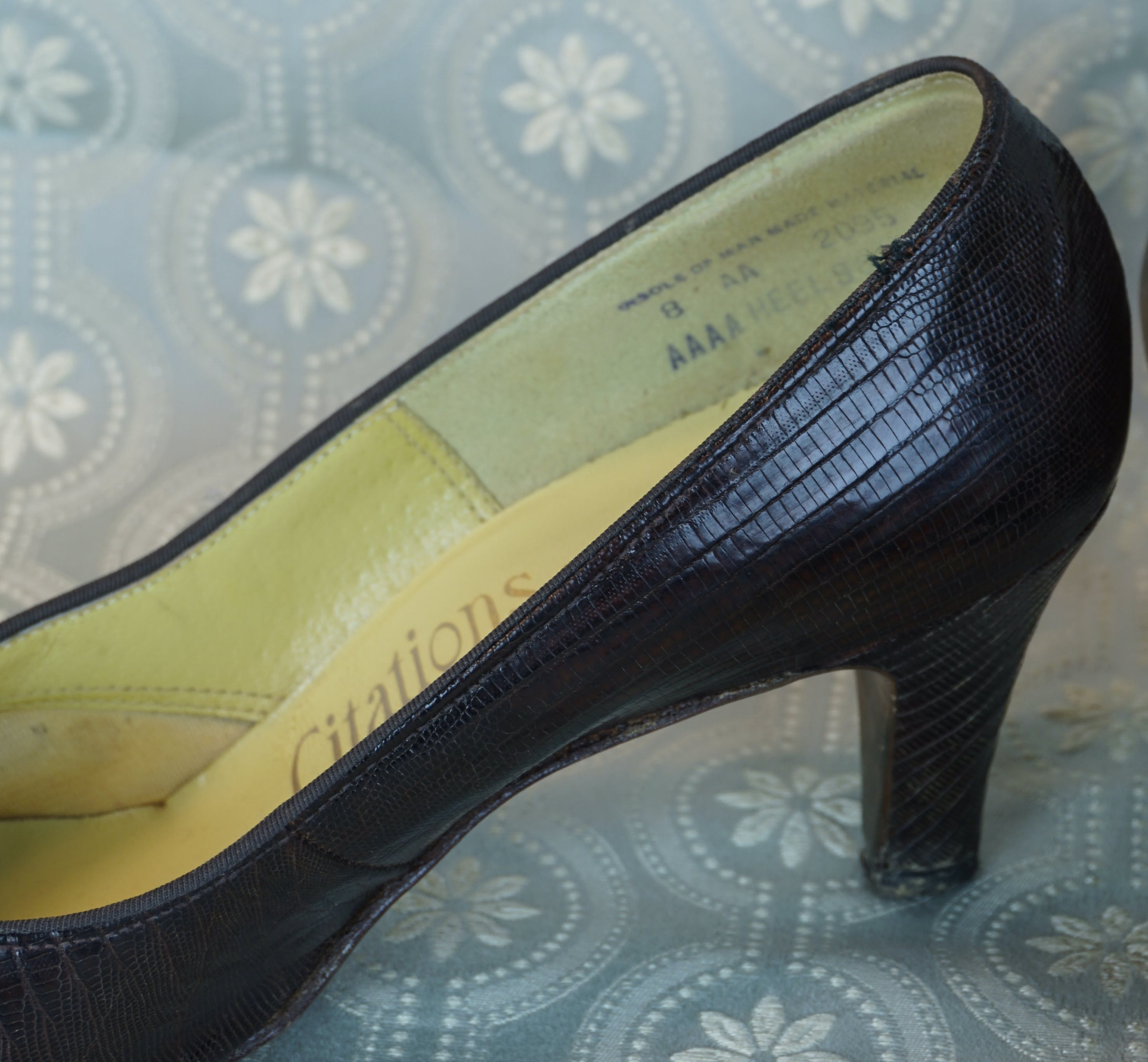 Vintage 50's Brown Lizard High Heels by Citations Soft Step | Shop ...