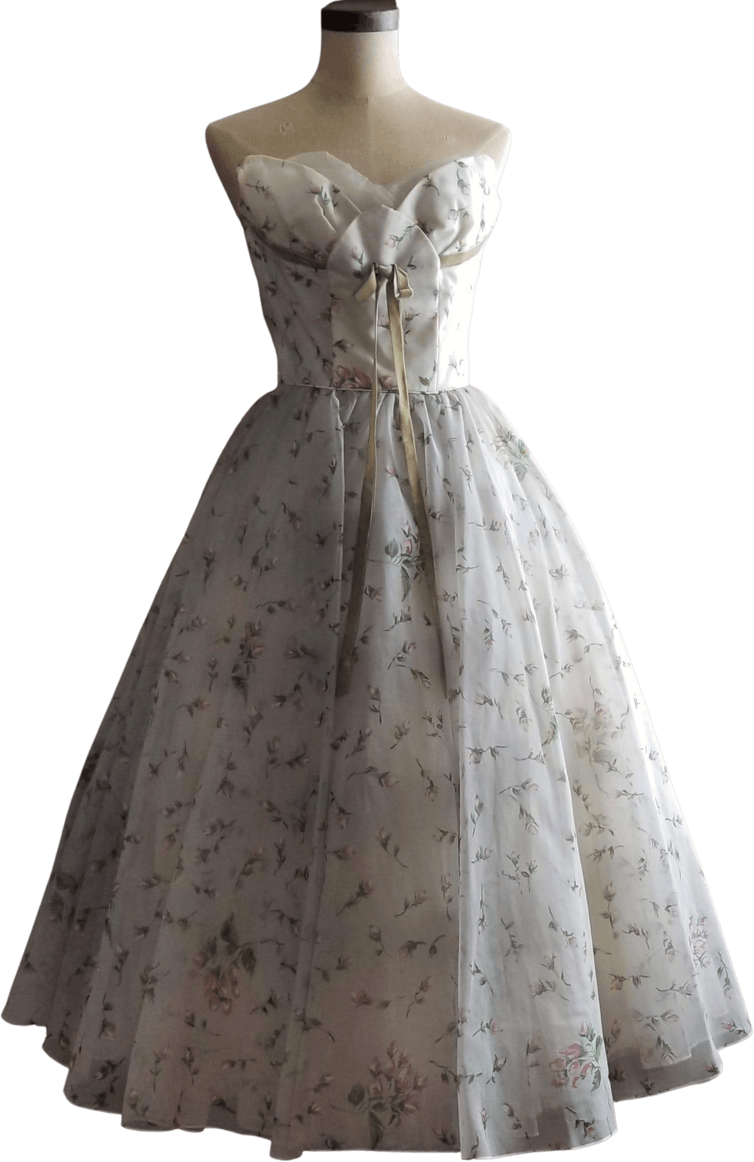 Vintage 50's Fabulous Rosebud Fit and Flare Party Dress by Lorrie Deb ...