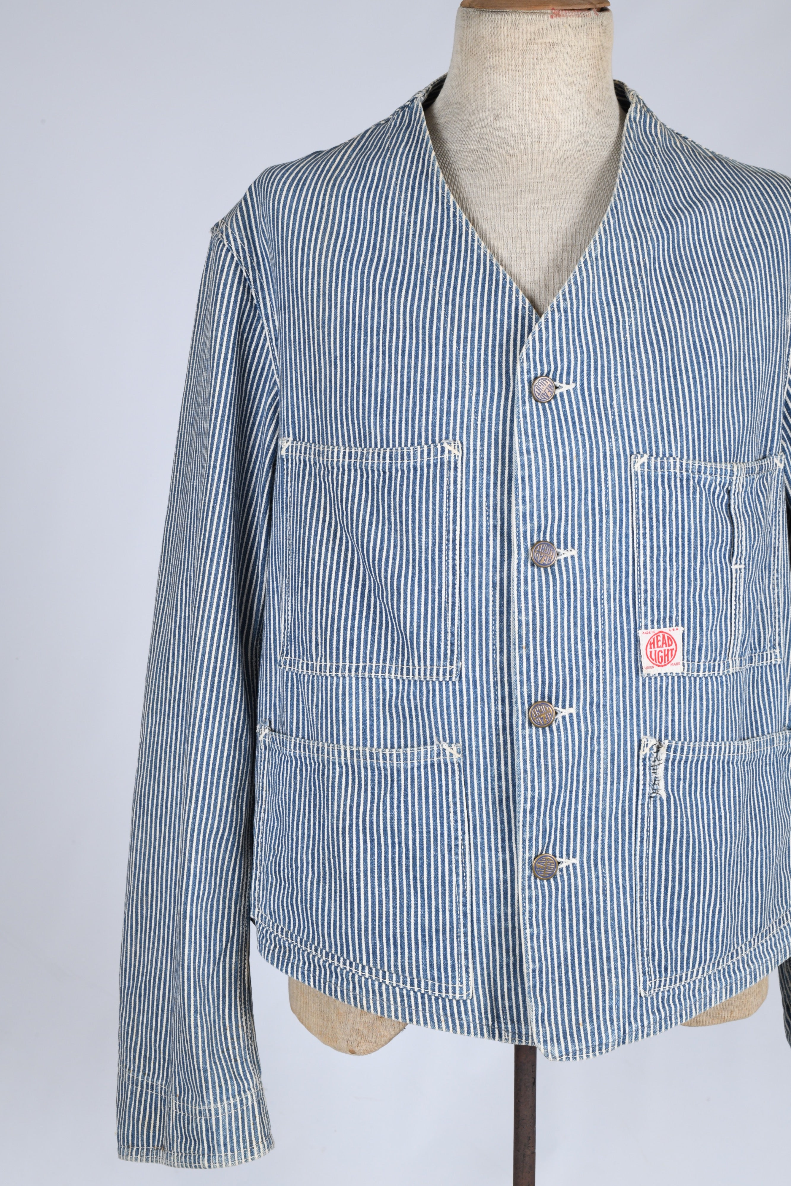 Vintage 50’s Hickory Stripe Engineer Jumper Chore Jacket by Headlight ...