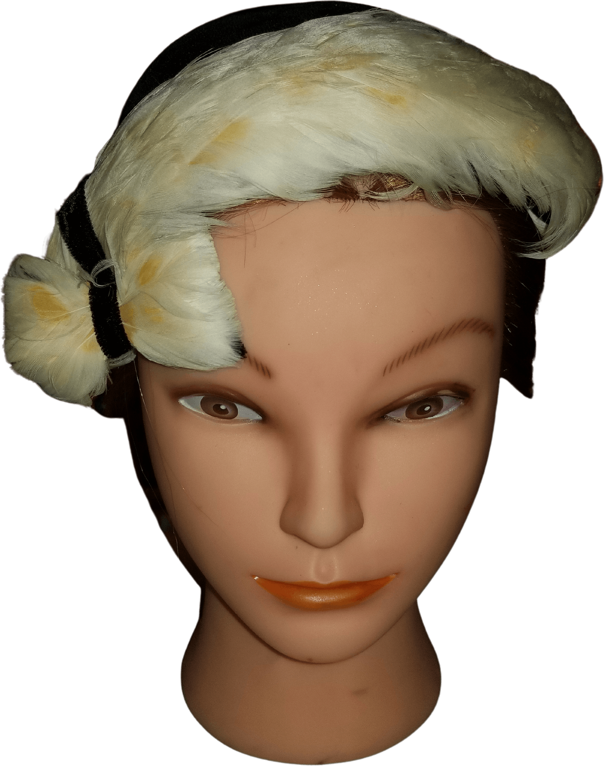 Vintage 50’s Black Velvet Calot Hat with Feather Details | Shop THRILLING