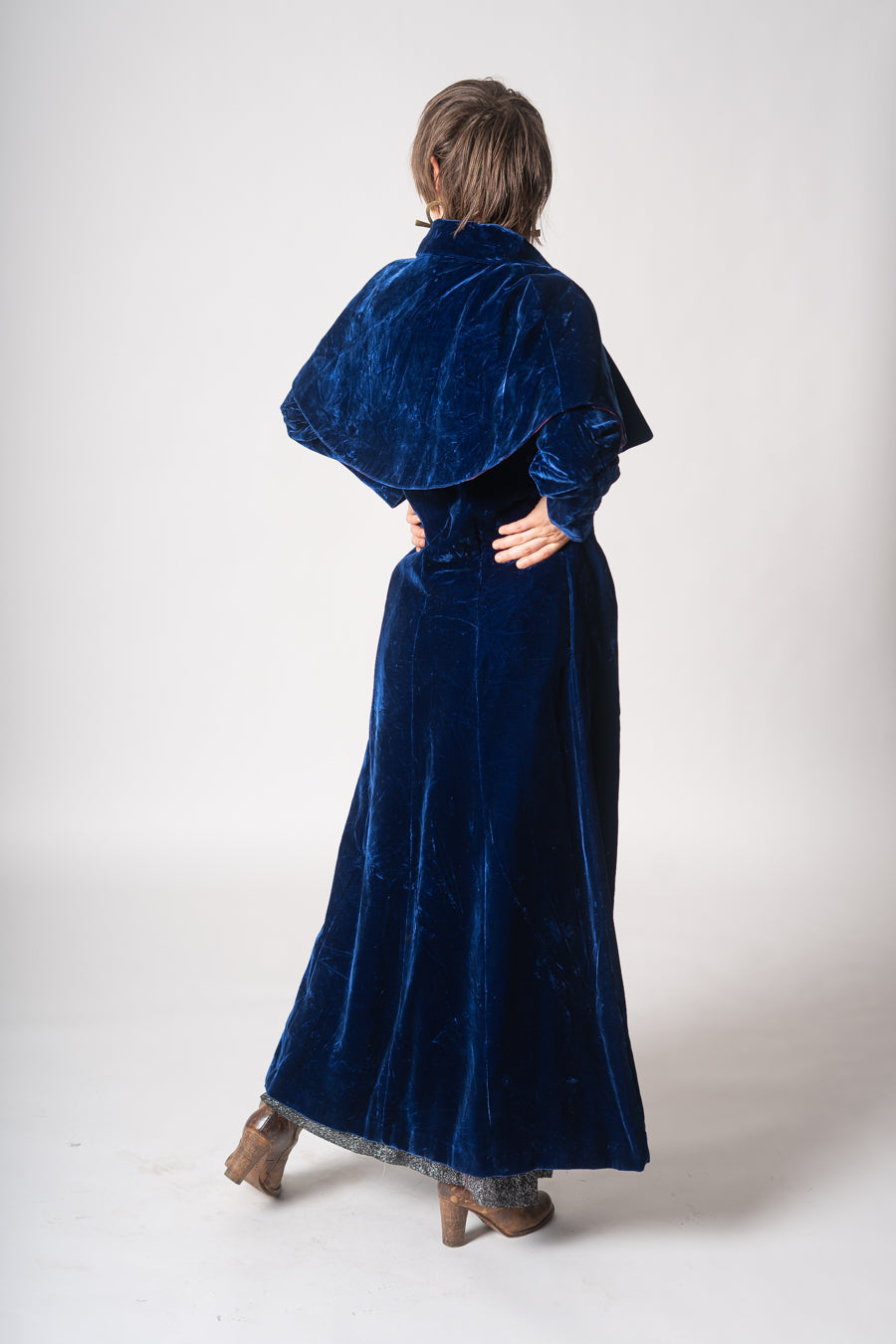 Vintage Royal Blue Velvet Coat | Shop THRILLING