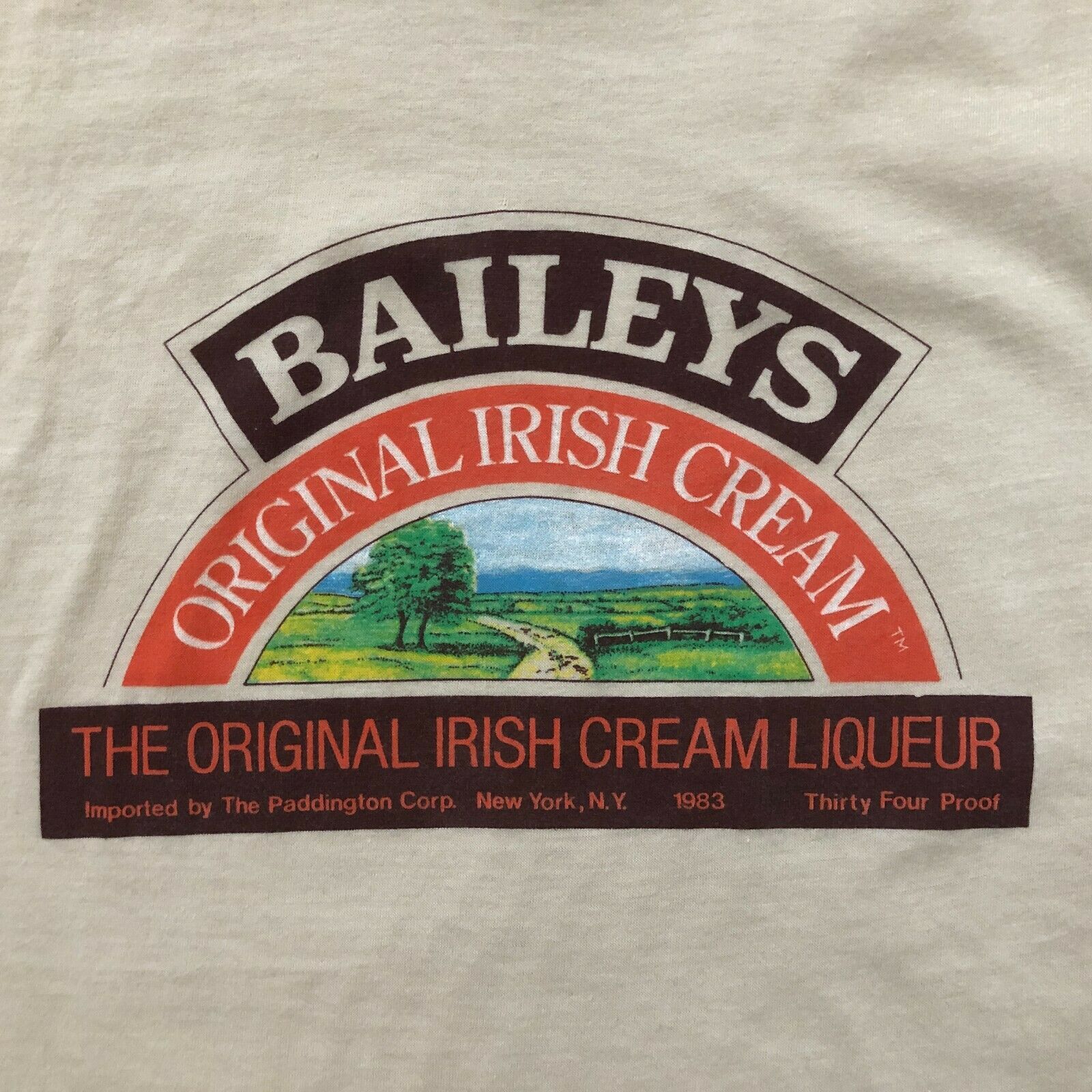 Bailey’s Original Irish Cream 80s Promo Vintage Ringer T-Shirt by Scre ...