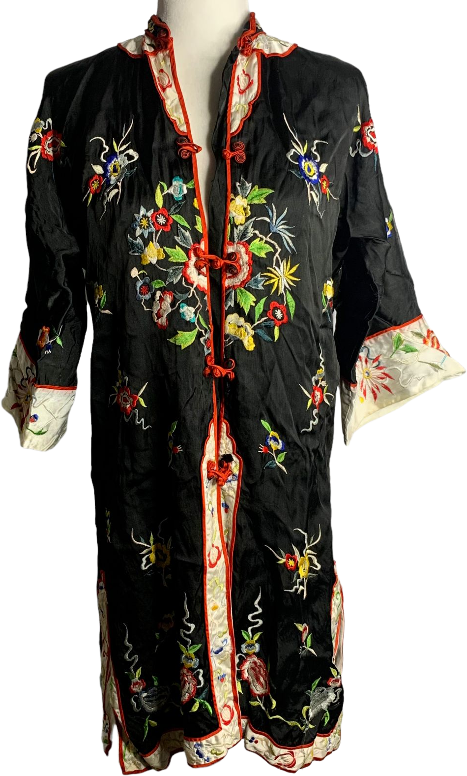 Vintage Embroidered Jacket S Black Frog Closures by Pacifico | Shop ...
