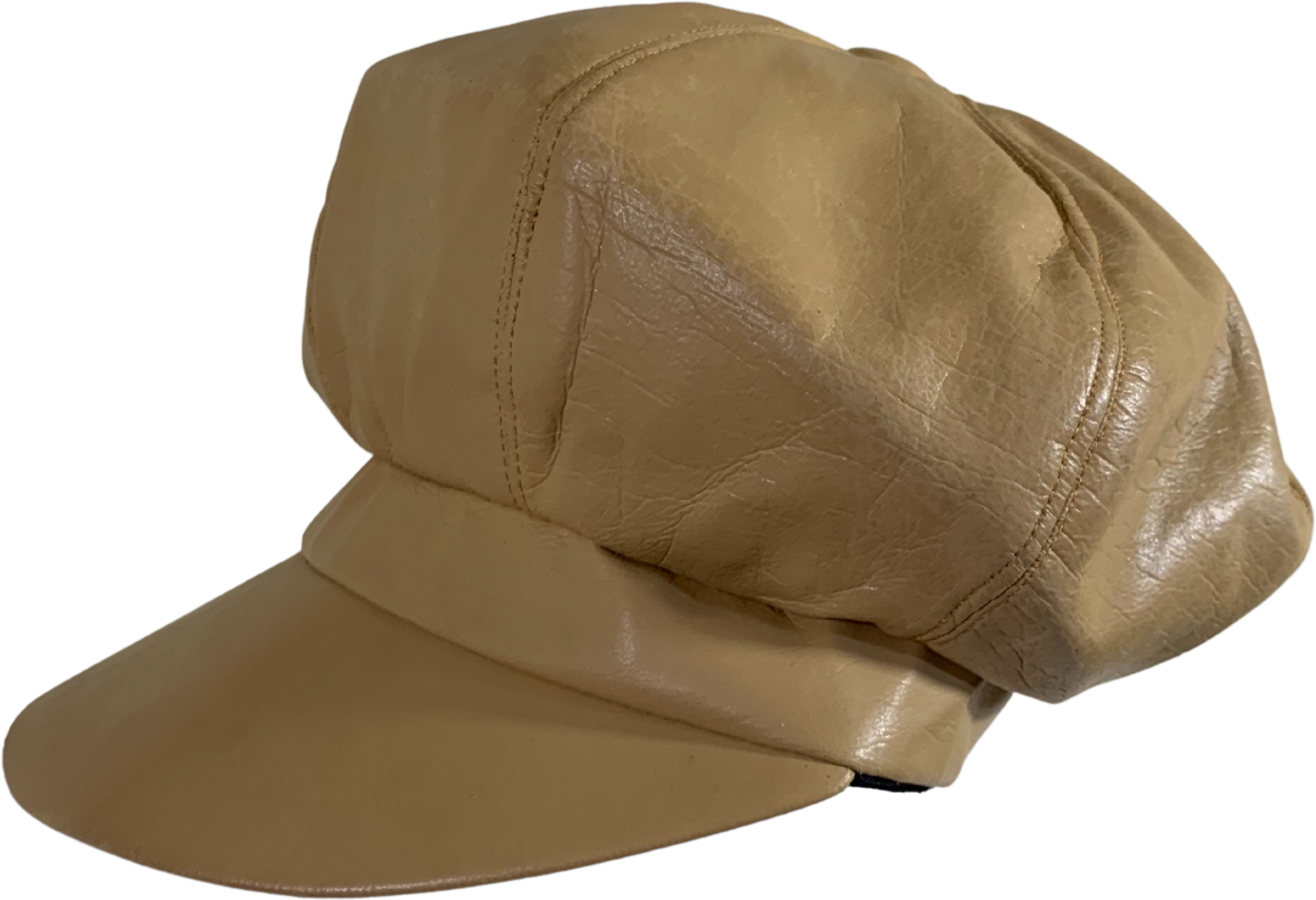Vintage 60’s/70’s Pale Yellow Beige News Boy Cap | Shop THRILLING