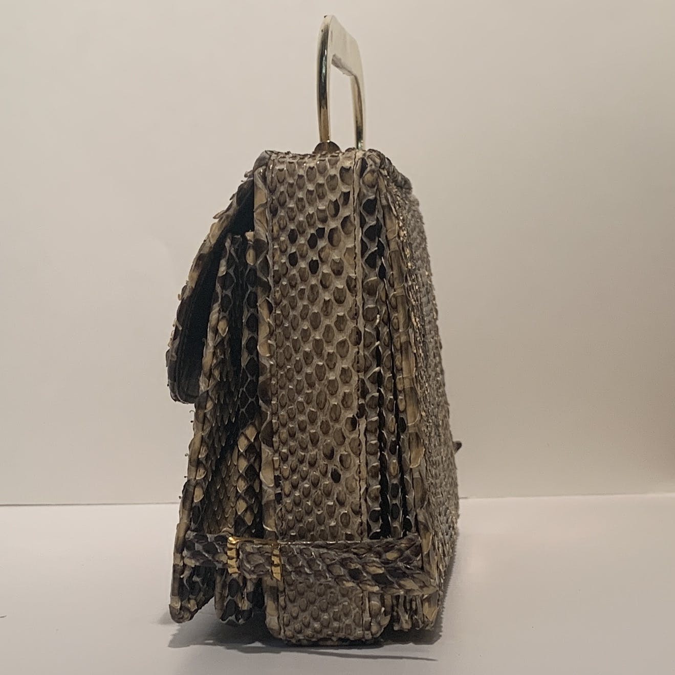 Vintage 60’s Authentic Natural Python Handbag | Shop THRILLING