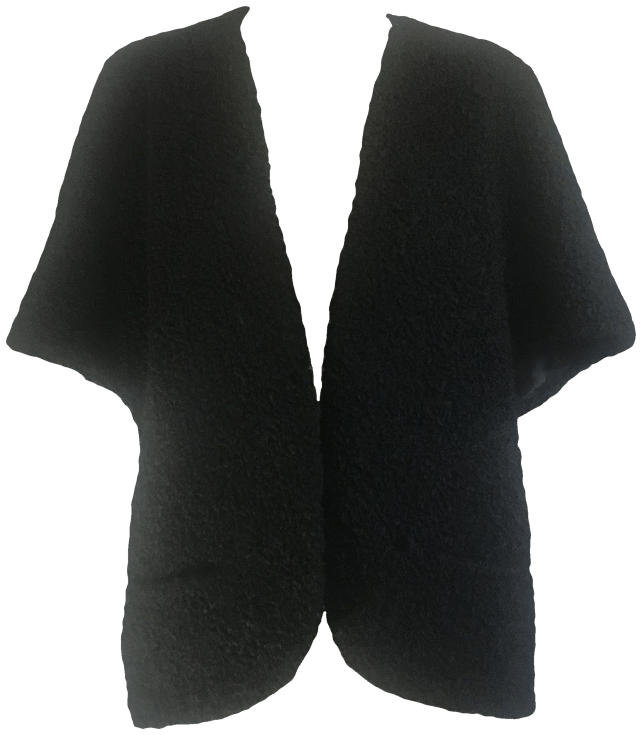 Vintage 60’s Black Cropped Knit Shawl with Pockets | Shop THRILLING