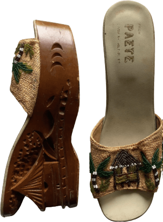 Vintage 60's Carved Platform Clogs | Shop THRILLING