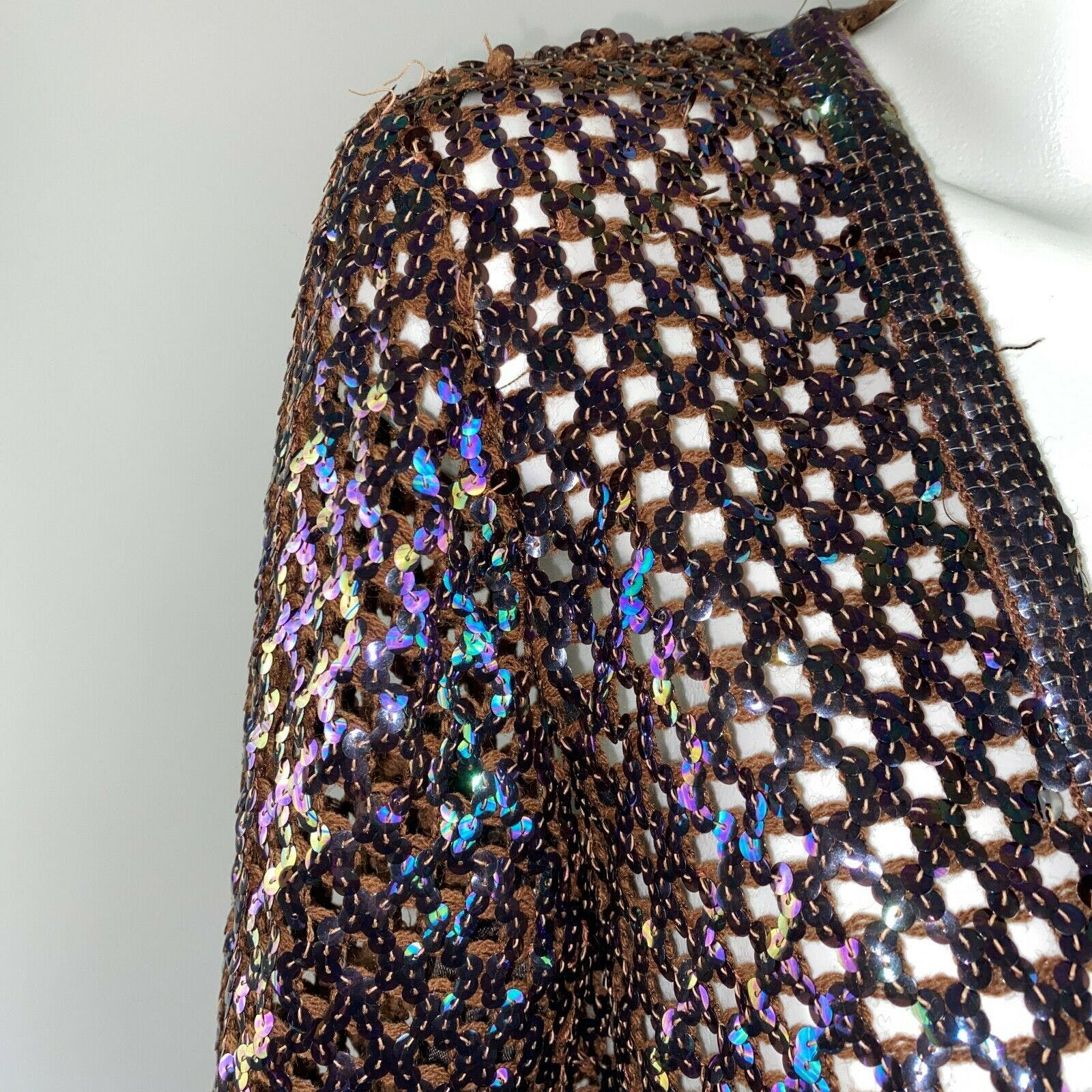 Vintage 60's Open Knit Crochet Sequin Cardigan | Shop THRILLING