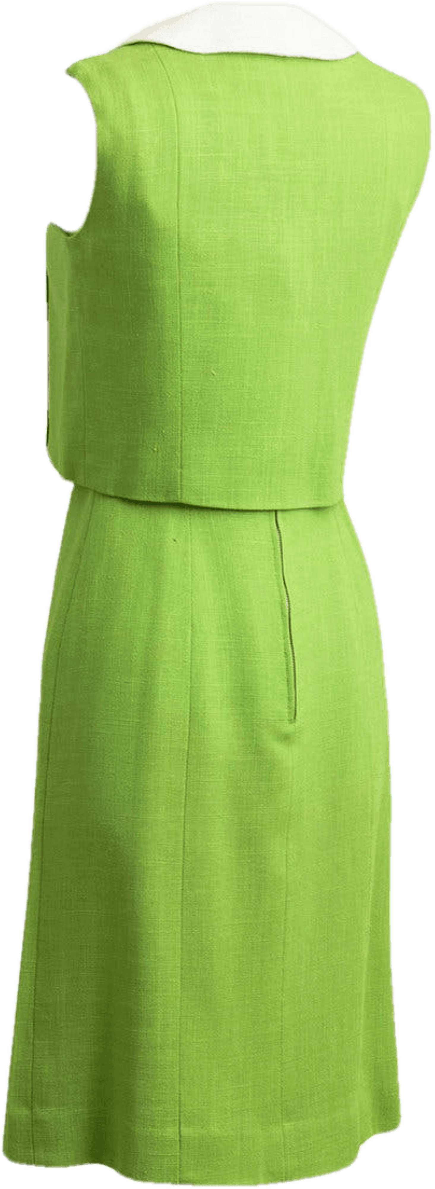 Vintage 60's Green Linen Sheath Dress and Green Pleated Bolero by ...