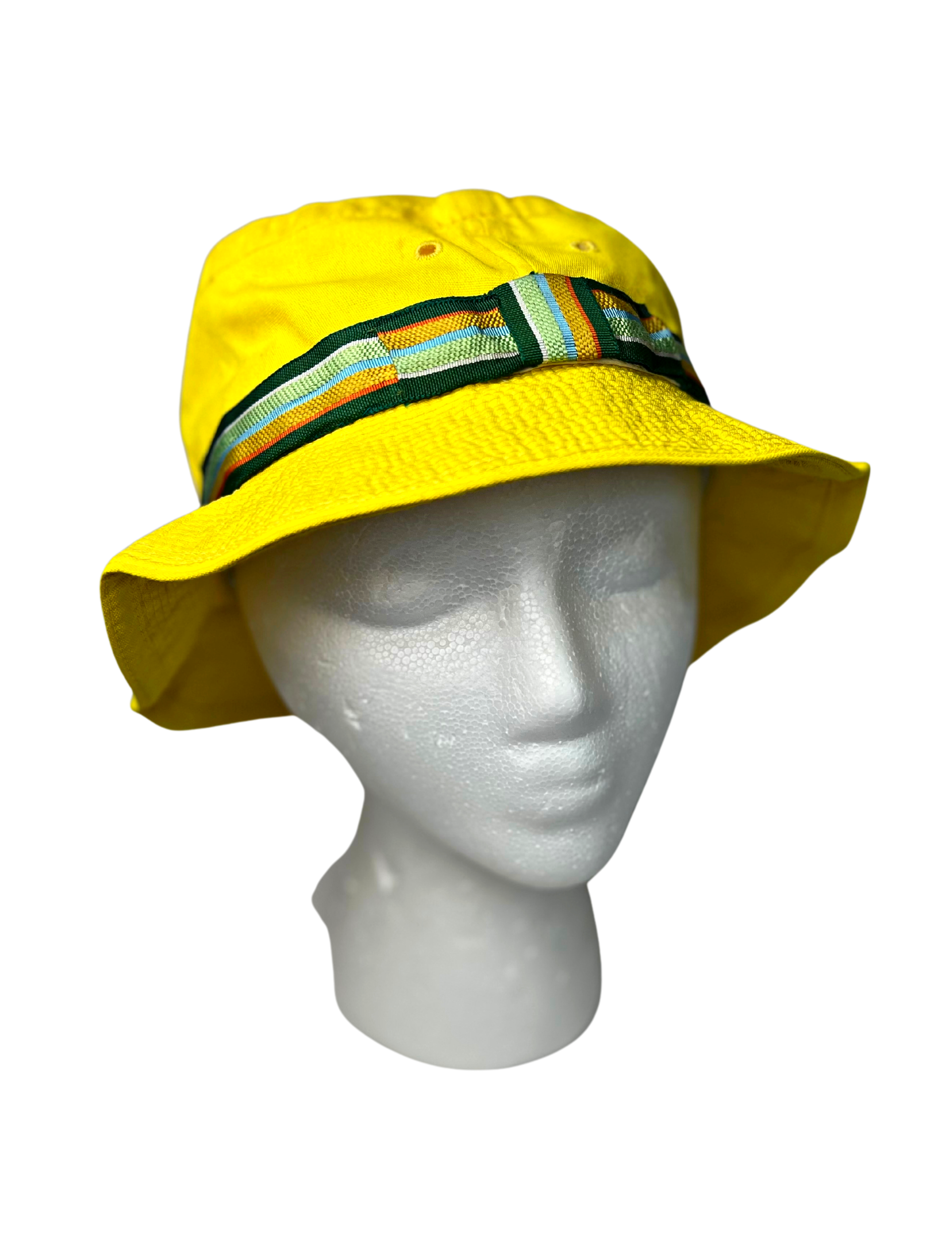 Vintage 60s Yellow Retro Stripe Bucket Hat by Tex Ace | Shop THRILLING