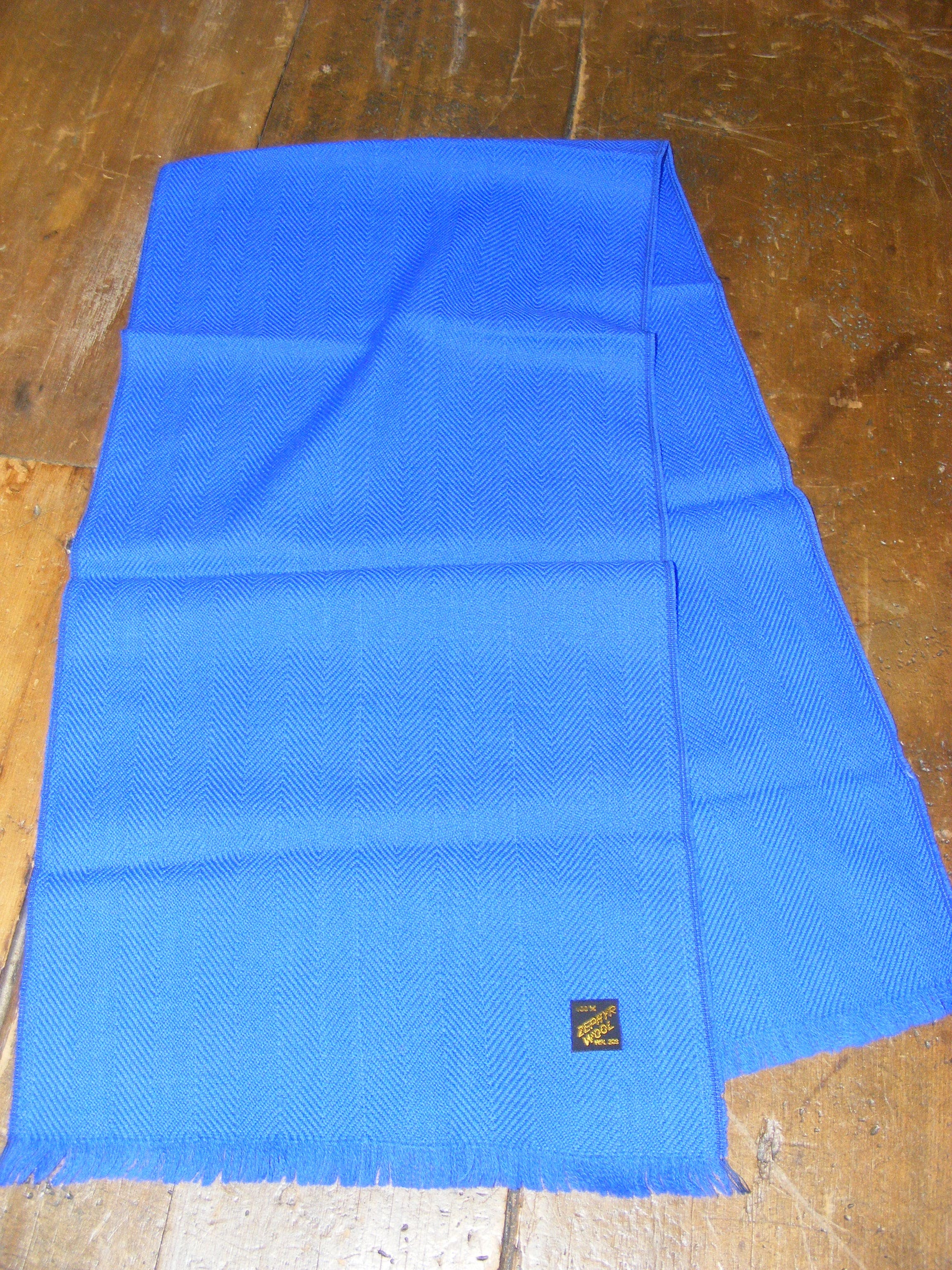 Vintage 60s Scarf Zephyr Wool Royal Blue Winter | Shop THRILLING