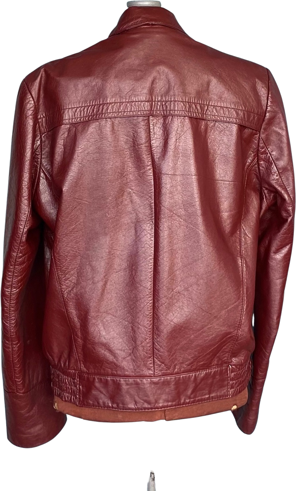 Vintage 70’s Burgundy Leather Womens Bomber Jacket | Shop THRILLING