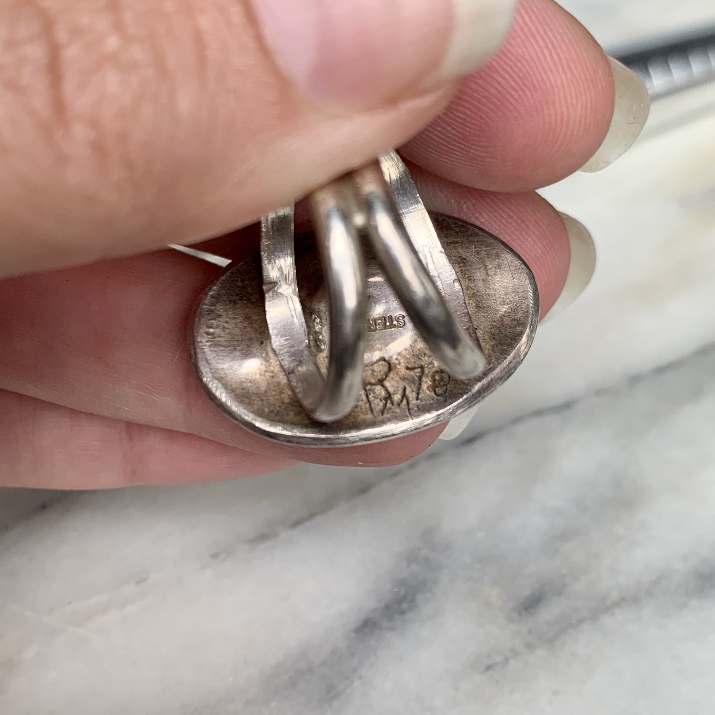 Vintage 70's Shadow Box Ring by Navajo | Shop THRILLING