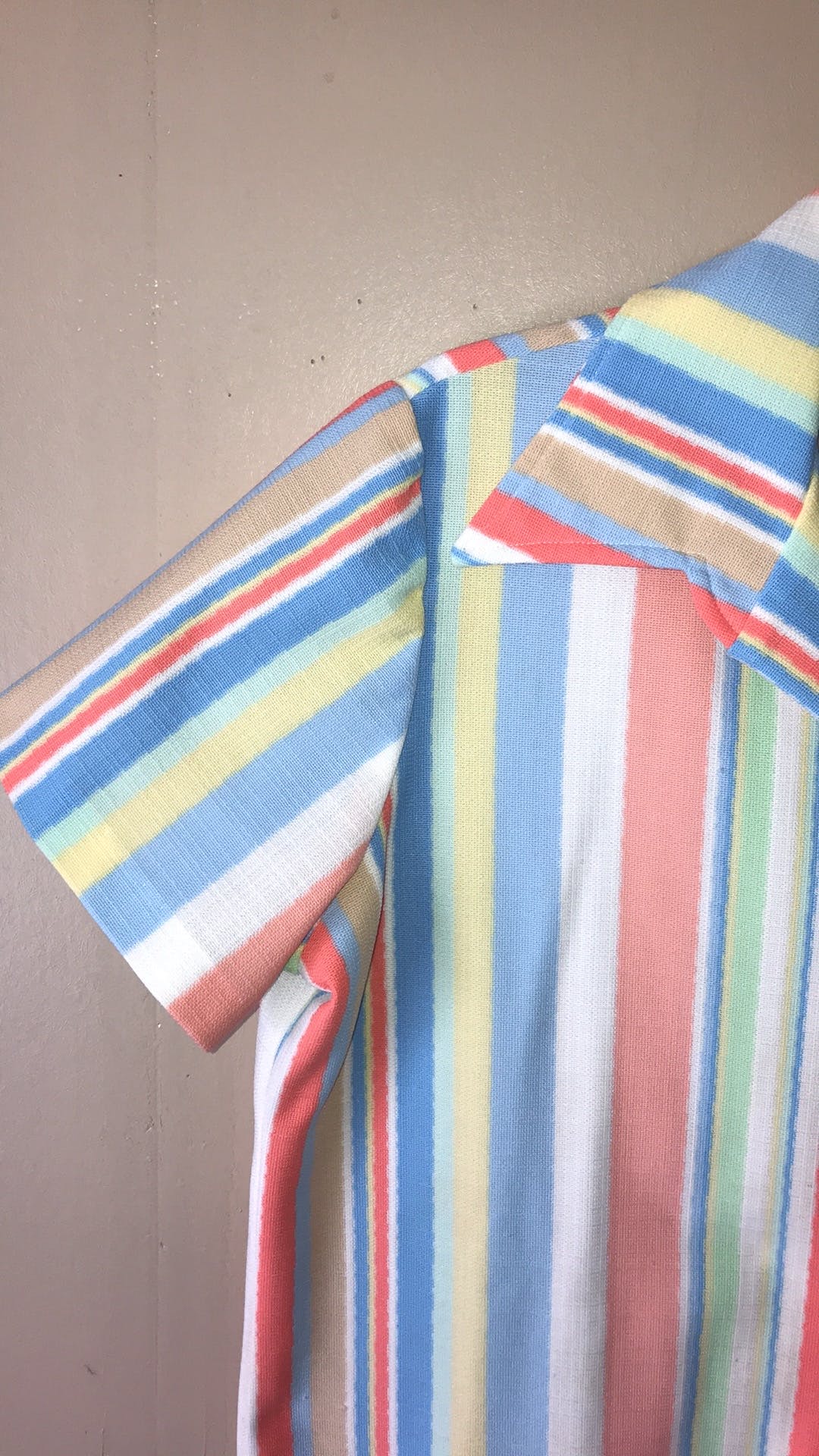 Vintage 70's Pastel Rainbow Button Top by Carol Henry | Shop THRILLING